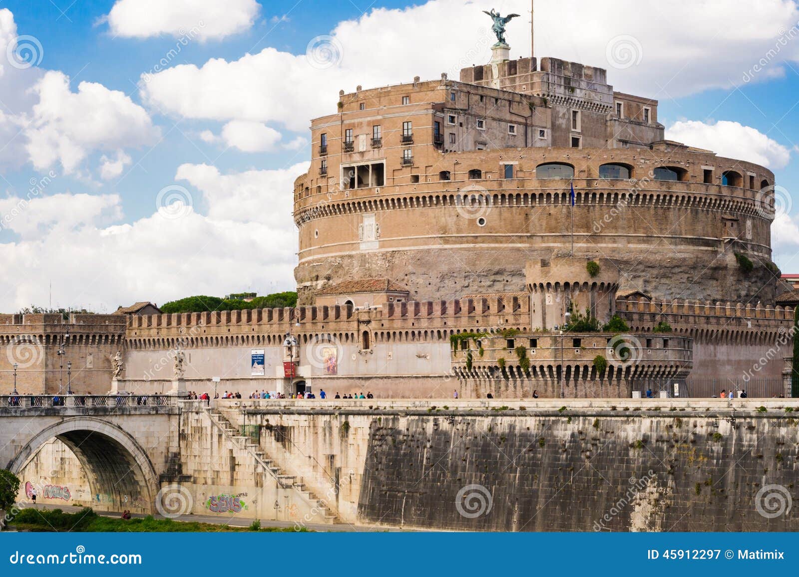 Castello Sant Angelo a Roma L'Italia Fotografia Editoriale - Immagine ...