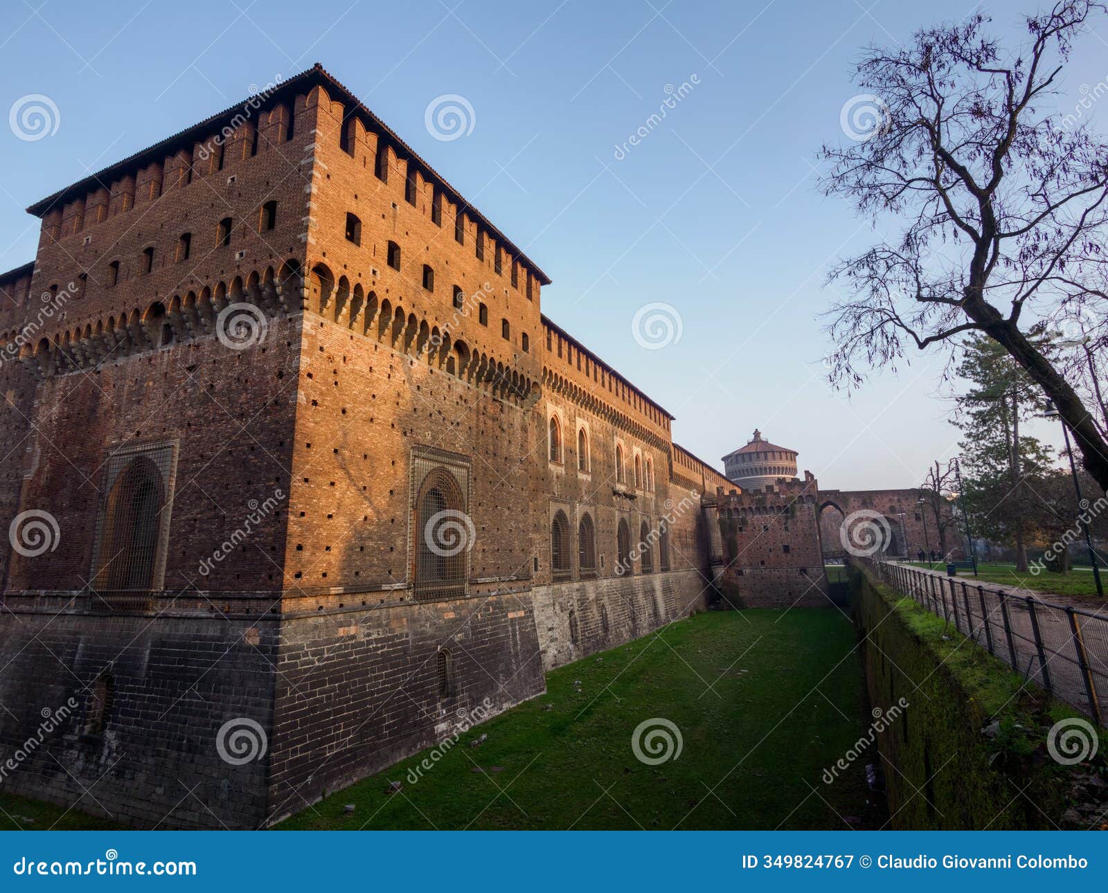 Castello Sforzesco, Medieval Castle in Milan, Italy Stock Image - Image ...