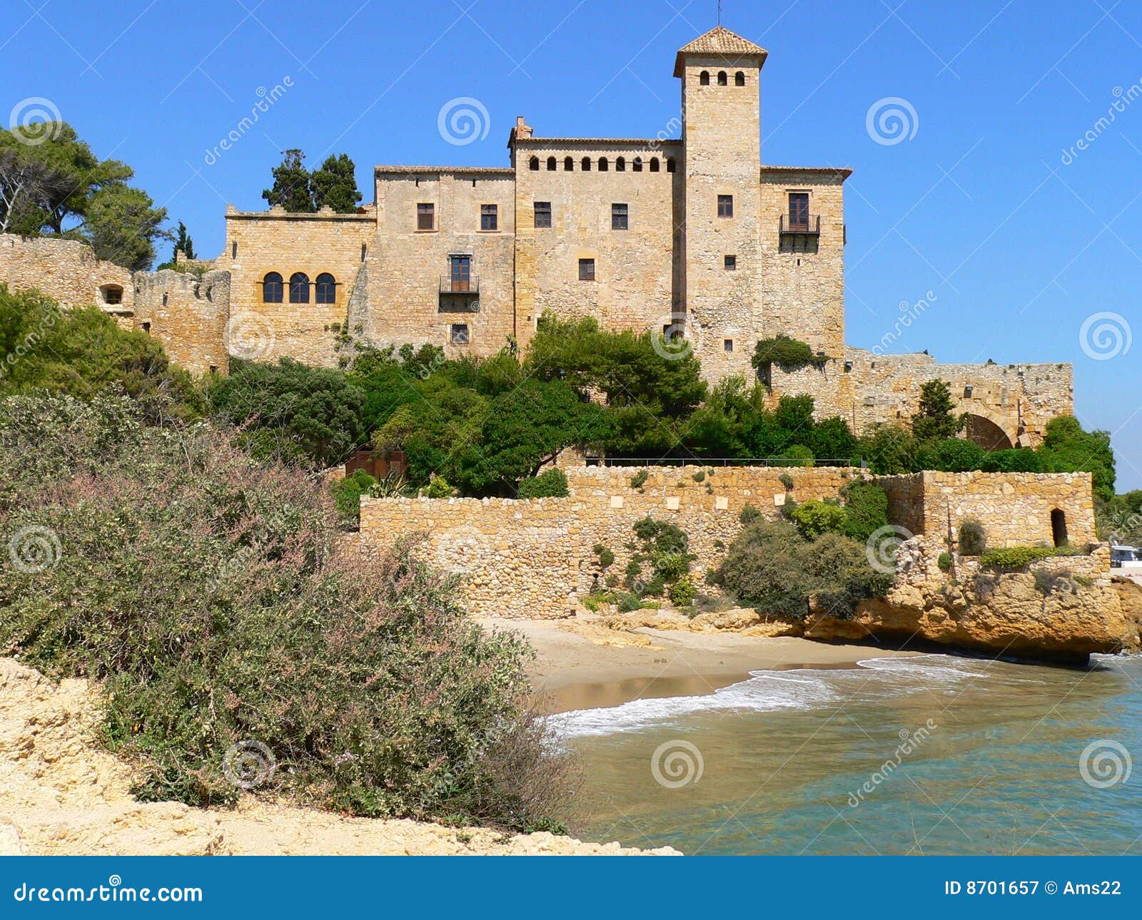Castello, Tamarit (Spagna) immagine stock. Immagine di catalogna - 8701657