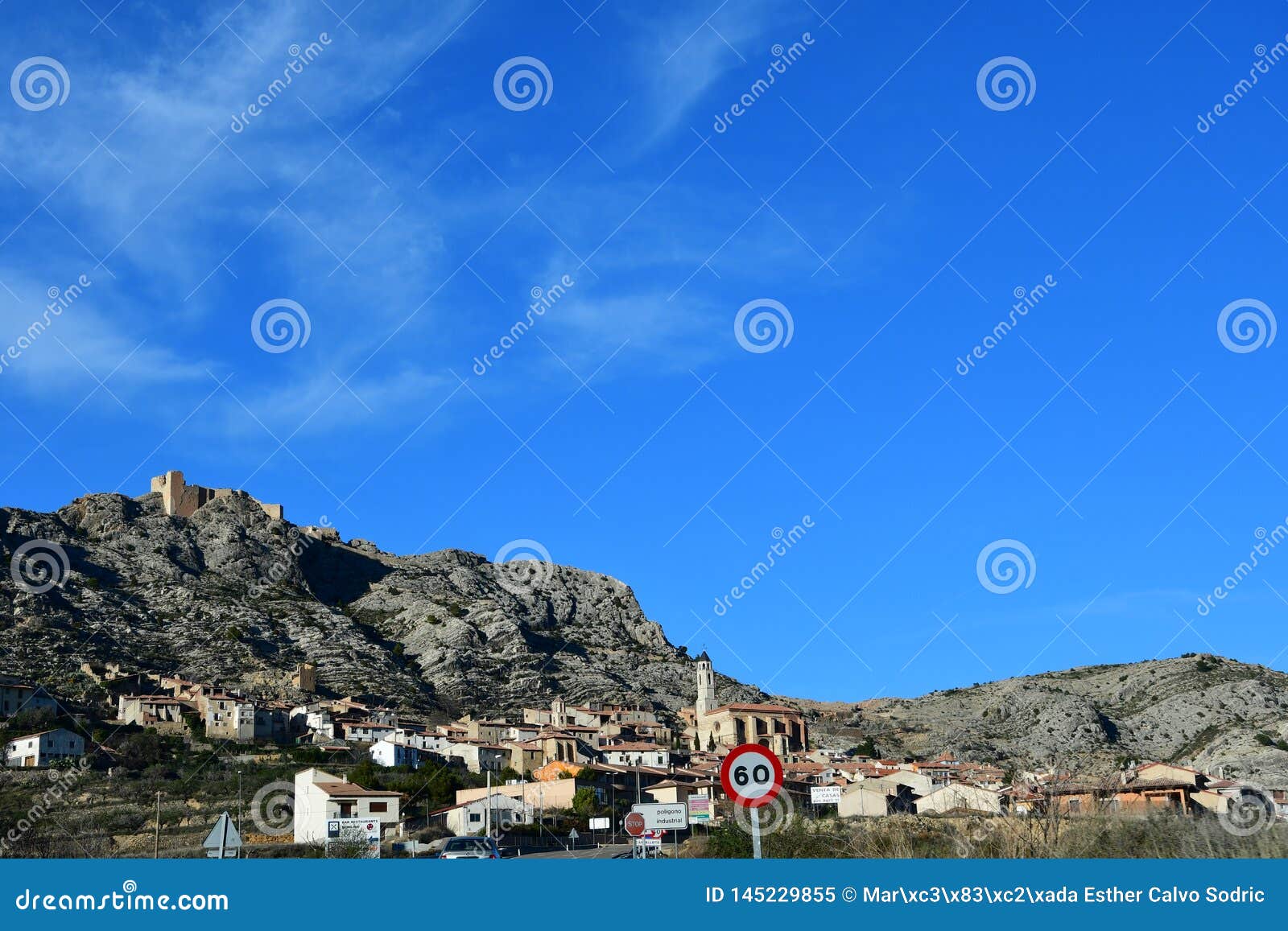 Castellote in Teruel, Spain Editorial Image - Image of stone, horizon ...