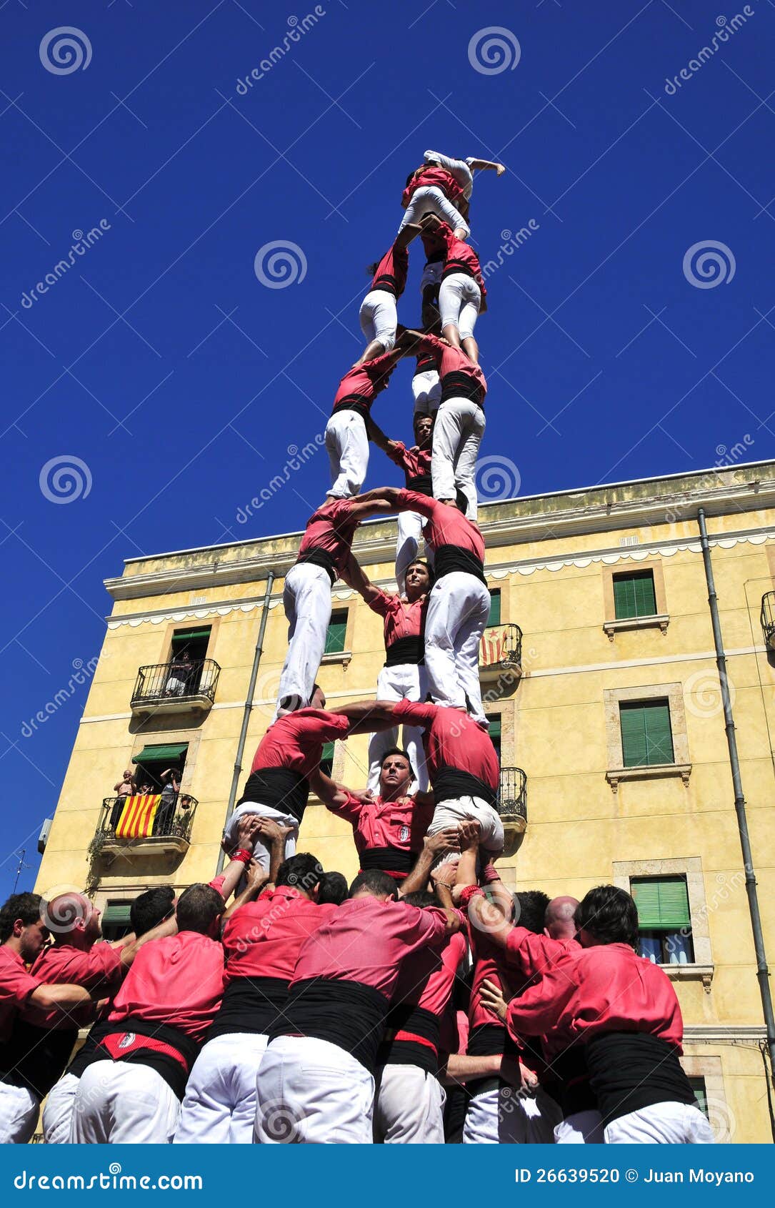 Castells, Human Towers in Tarragona, Spain Editorial Image - Image of ...