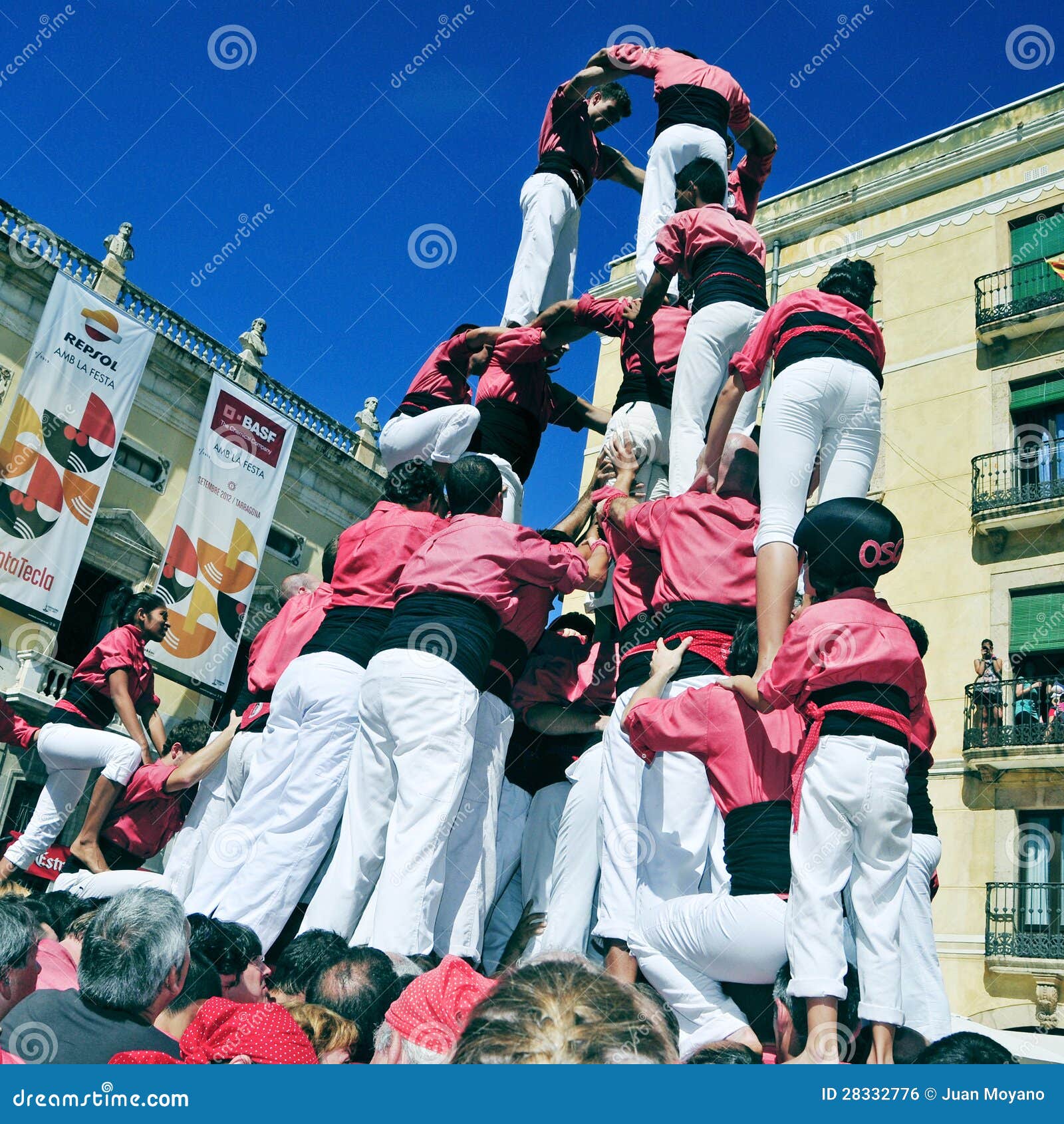 Castells, Human Towers in Tarragona, Spain Editorial Photo - Image of ...