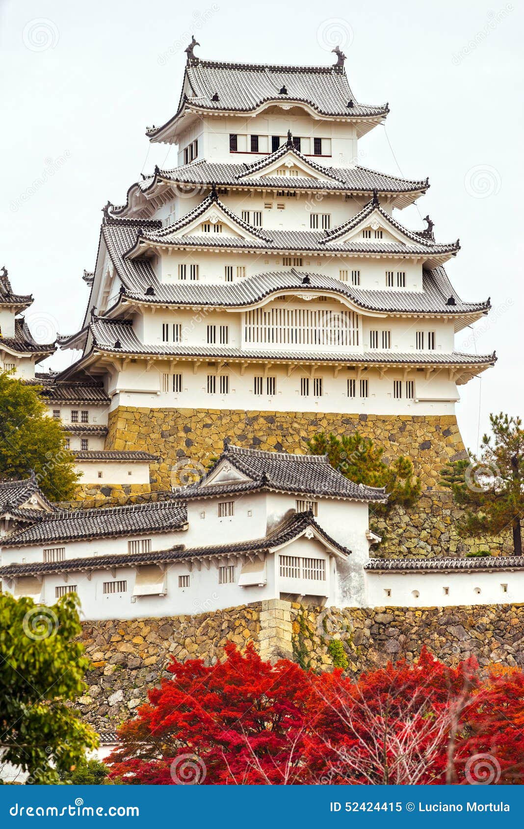 Castelo de Himeji, Japão imagem de stock. Imagem de famoso - 52424415