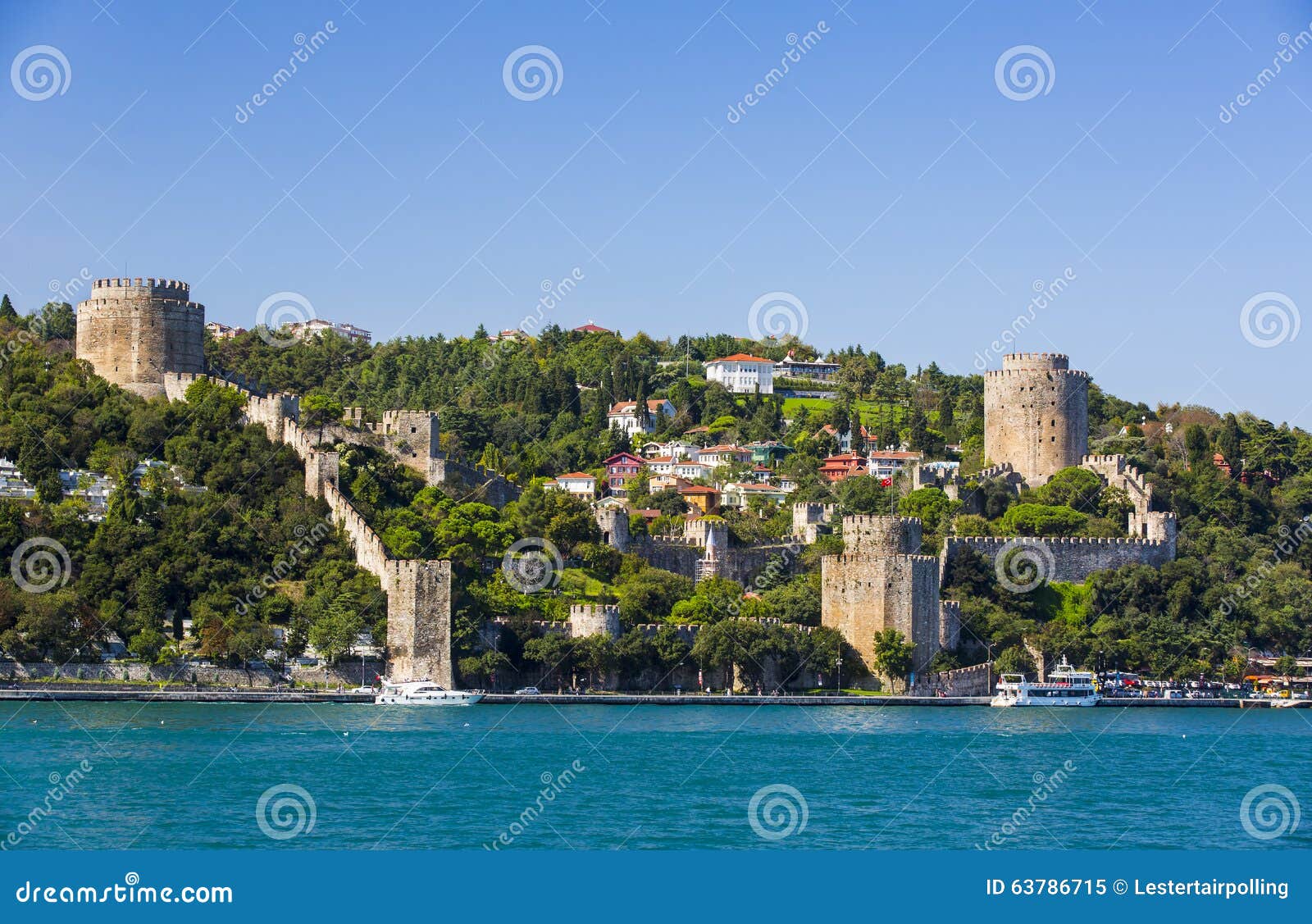 Castelo de sete torres imagem editorial. Imagem de monumento - 63786715