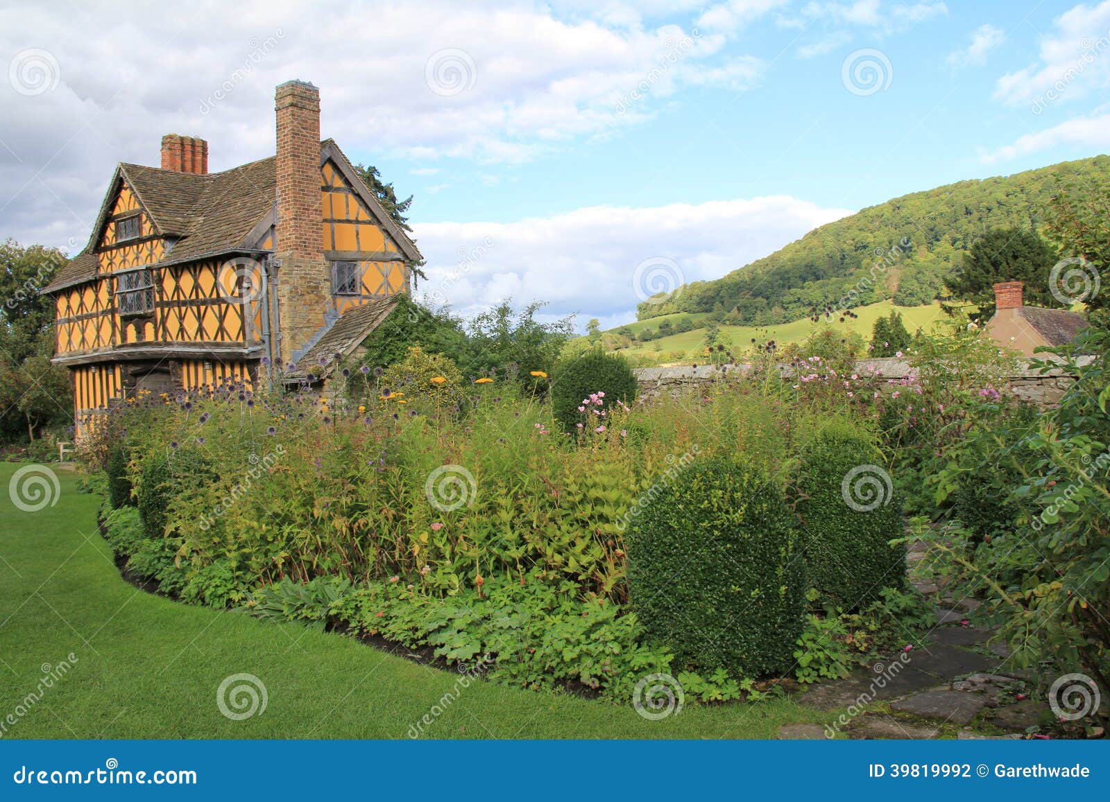 Castelo De Stokesay, Casa Senhorial Medieval Foto de Stock - Imagem de ...