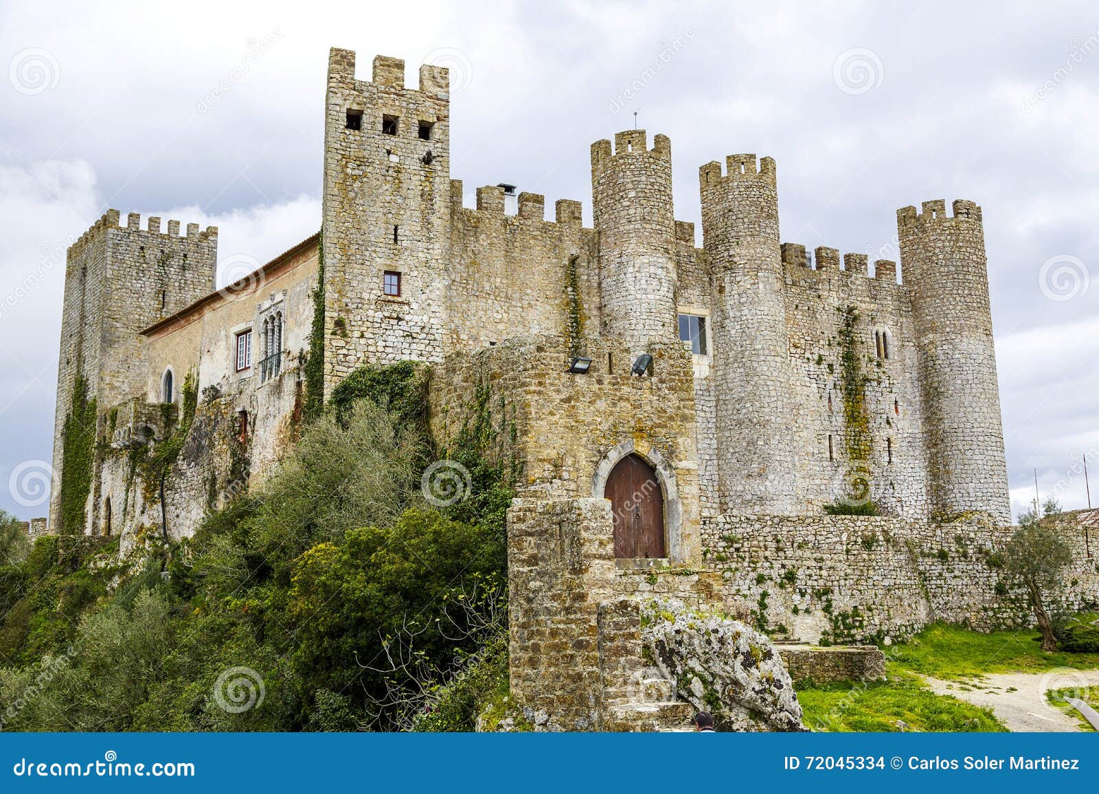 Castelo Medieval De Obidos Portugal Foto de Stock - Imagem de militar ...