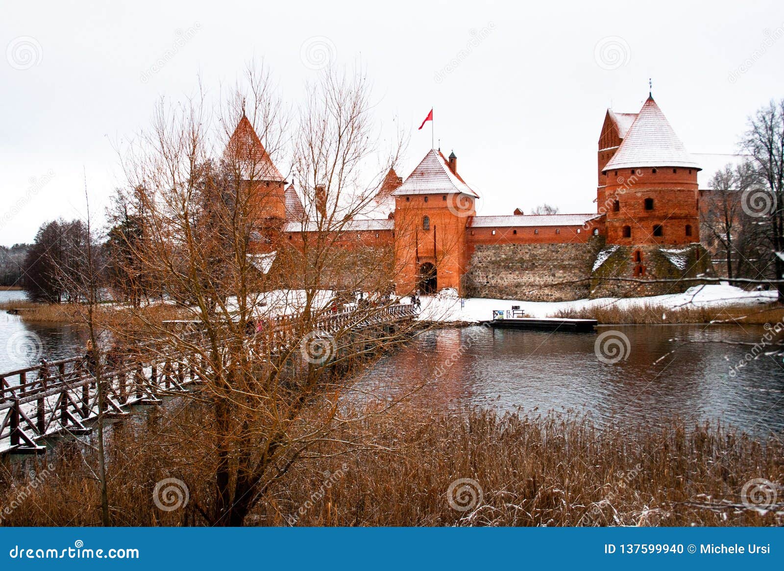 Castelo Medieval De Trakai No Inverno Foto de Stock - Imagem de pedra ...