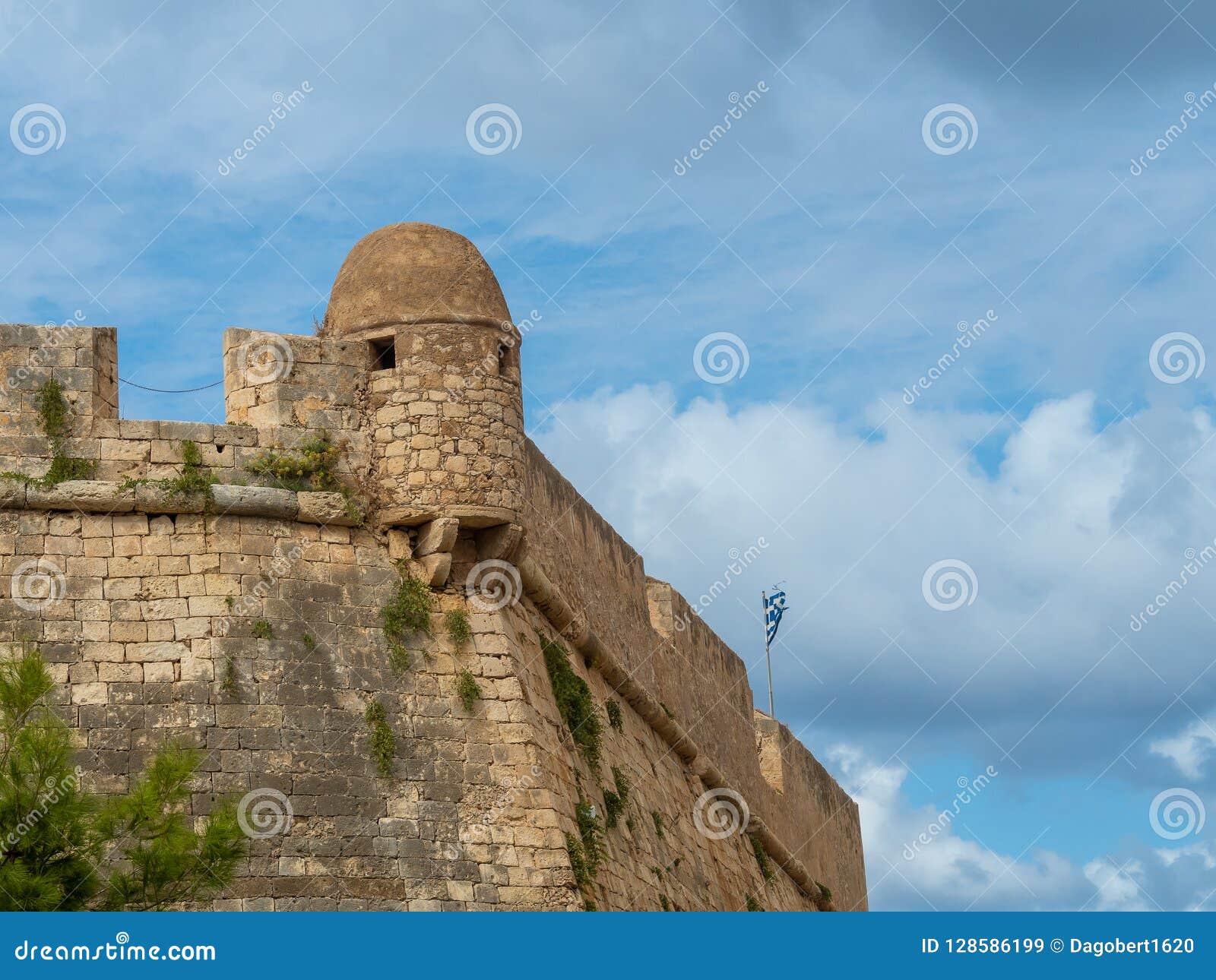 Castelo Medieval Em Rethymno, Ilha Da Creta Imagem de Stock - Imagem de ...