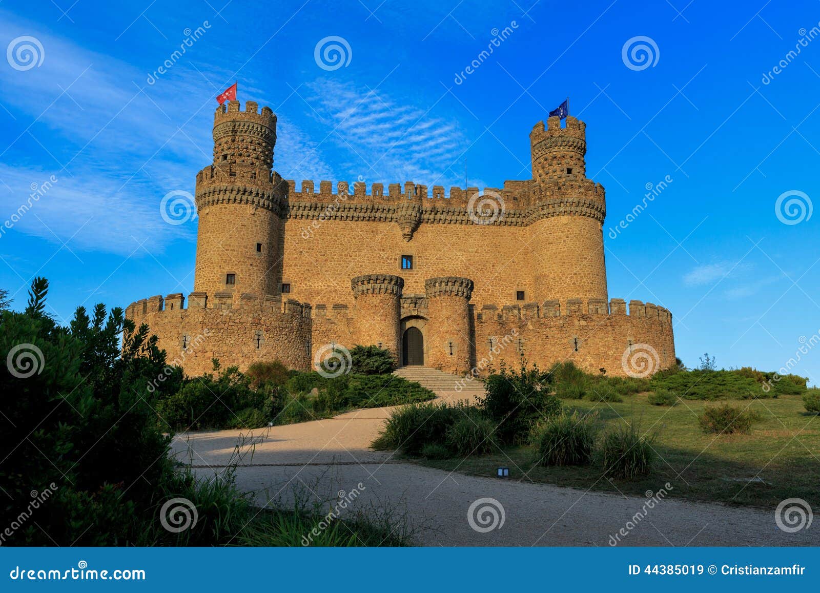 Castelo Medieval - Manzanares (Espanha) Imagem de Stock - Imagem de ...