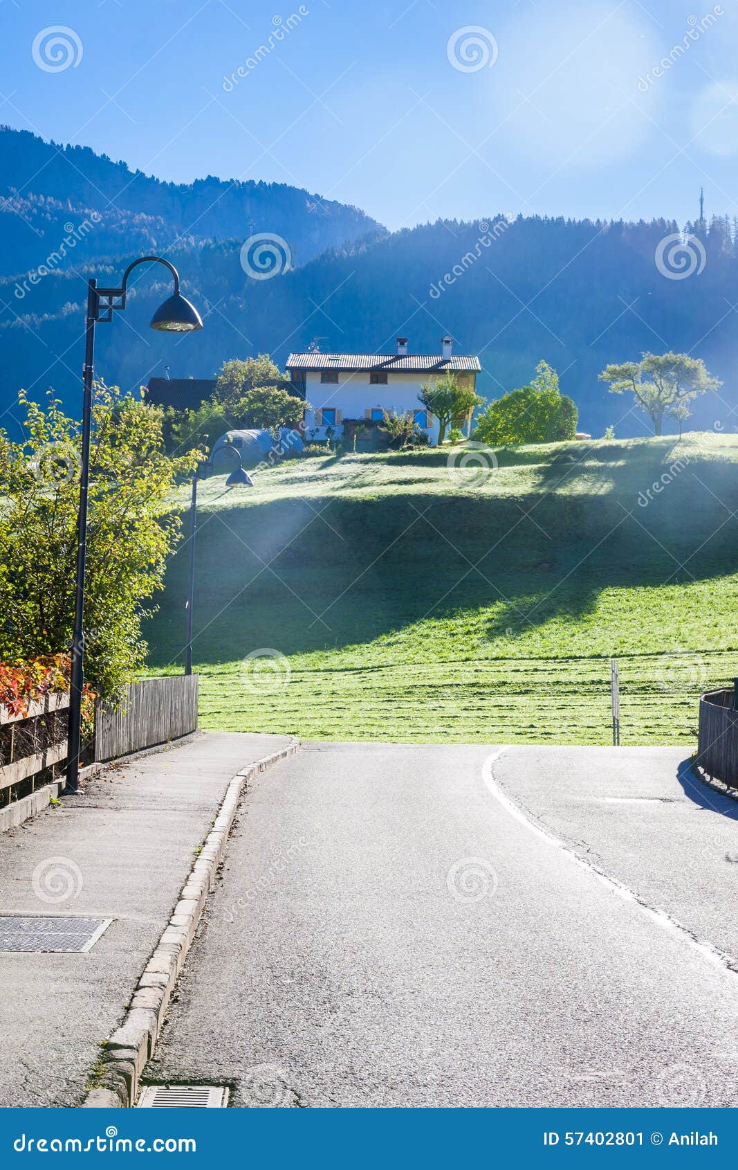 Castelrotto, Italy stock image. Image of architecture - 57402801