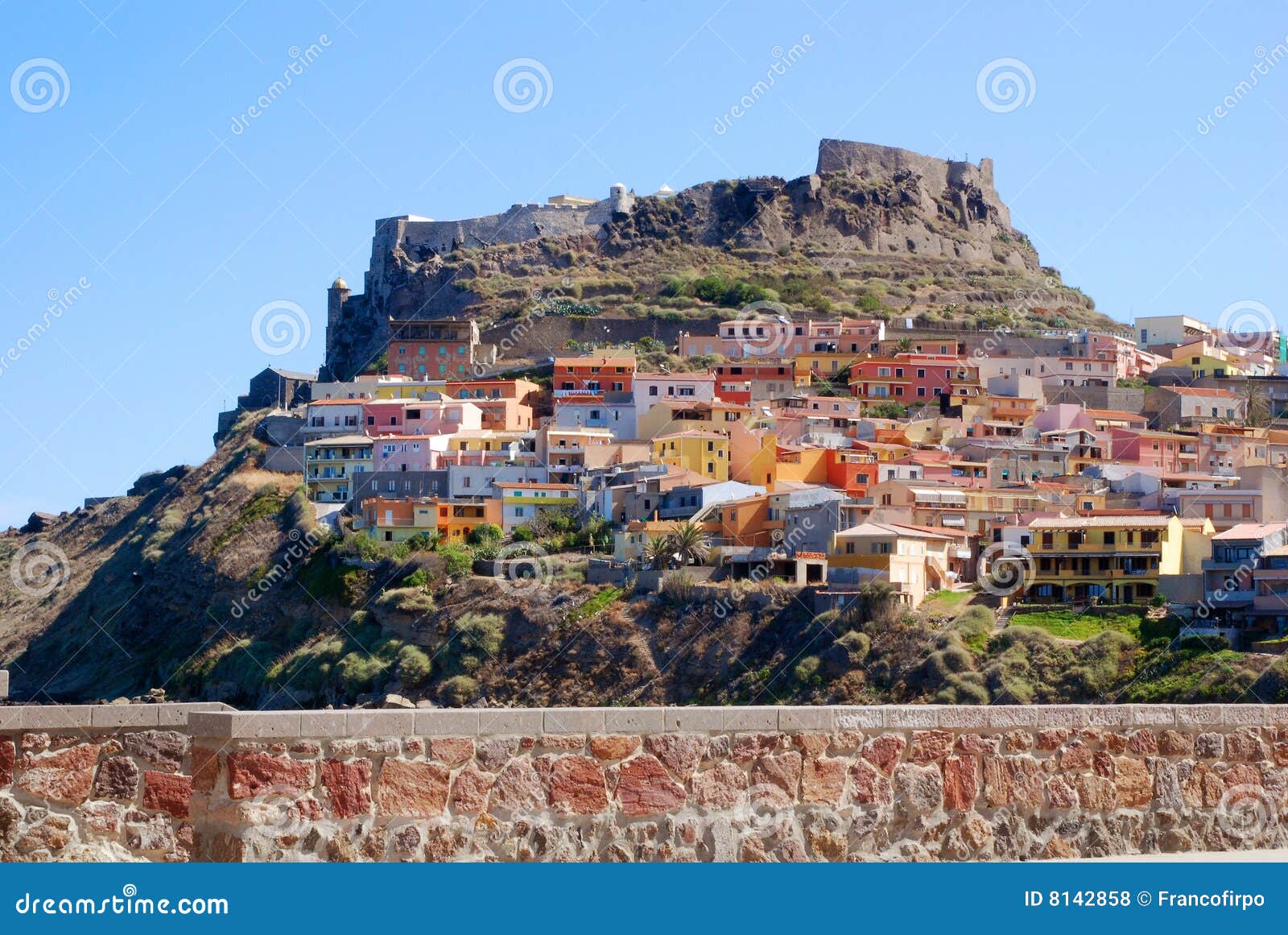 Castelsardo stock photo. Image of fort, fortress, urban - 8142858