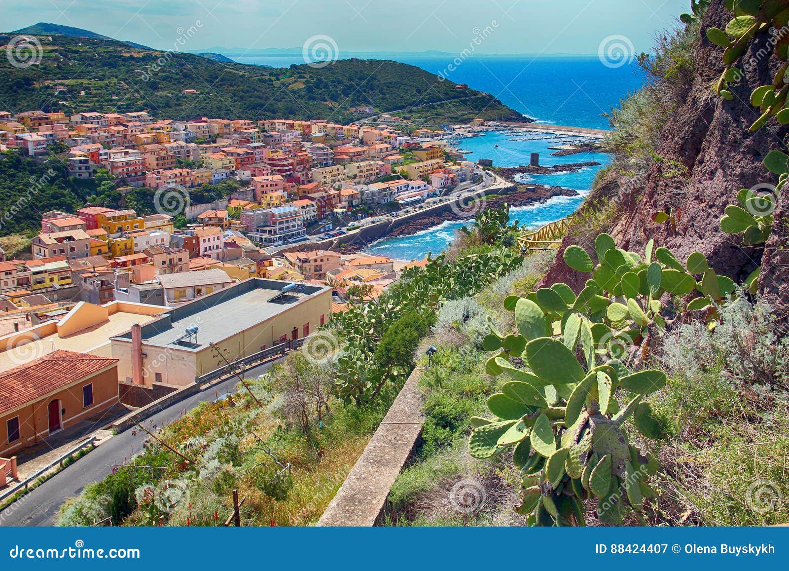 Castelsardo, Sardinia, Italy Stock Image - Image of colorful, road ...