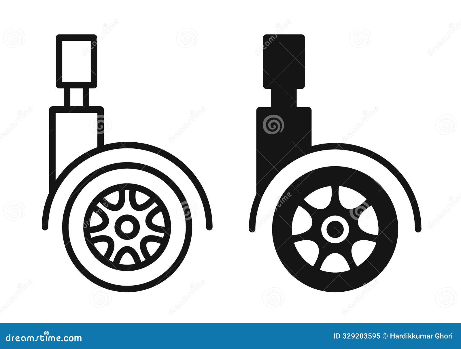 Caster Wheel - Icon Vector - Art Illustration | CartoonDealer.com ...