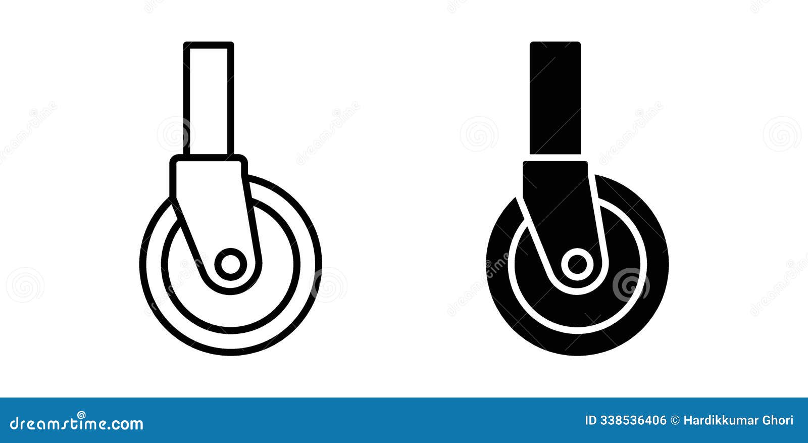 Caster Wheel - Icon Vector - Art Illustration | CartoonDealer.com ...