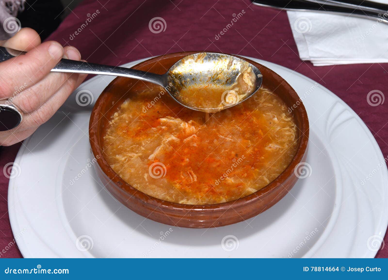 Castilian soup stock photo. Image of soup, dish, spain - 78814664