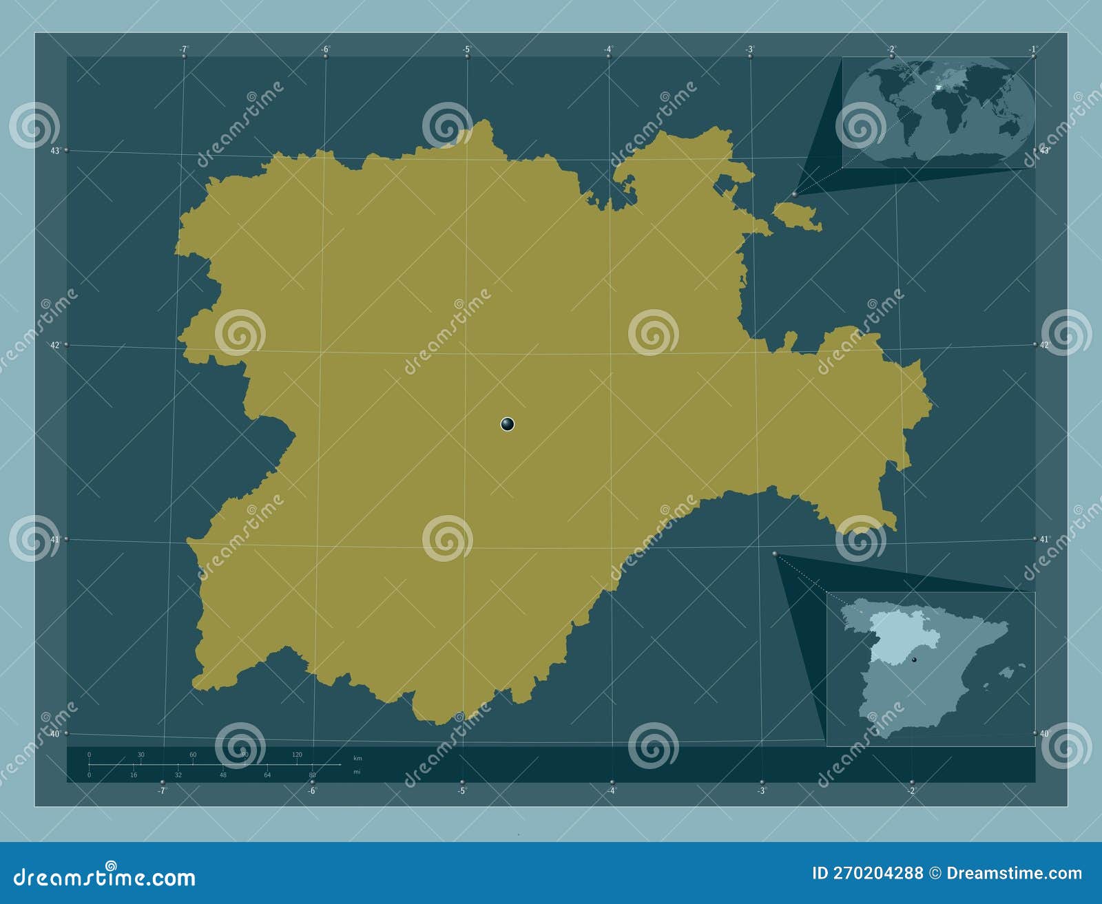 Castilla Y Leon, Spain. Solid. Capital Stock Illustration ...