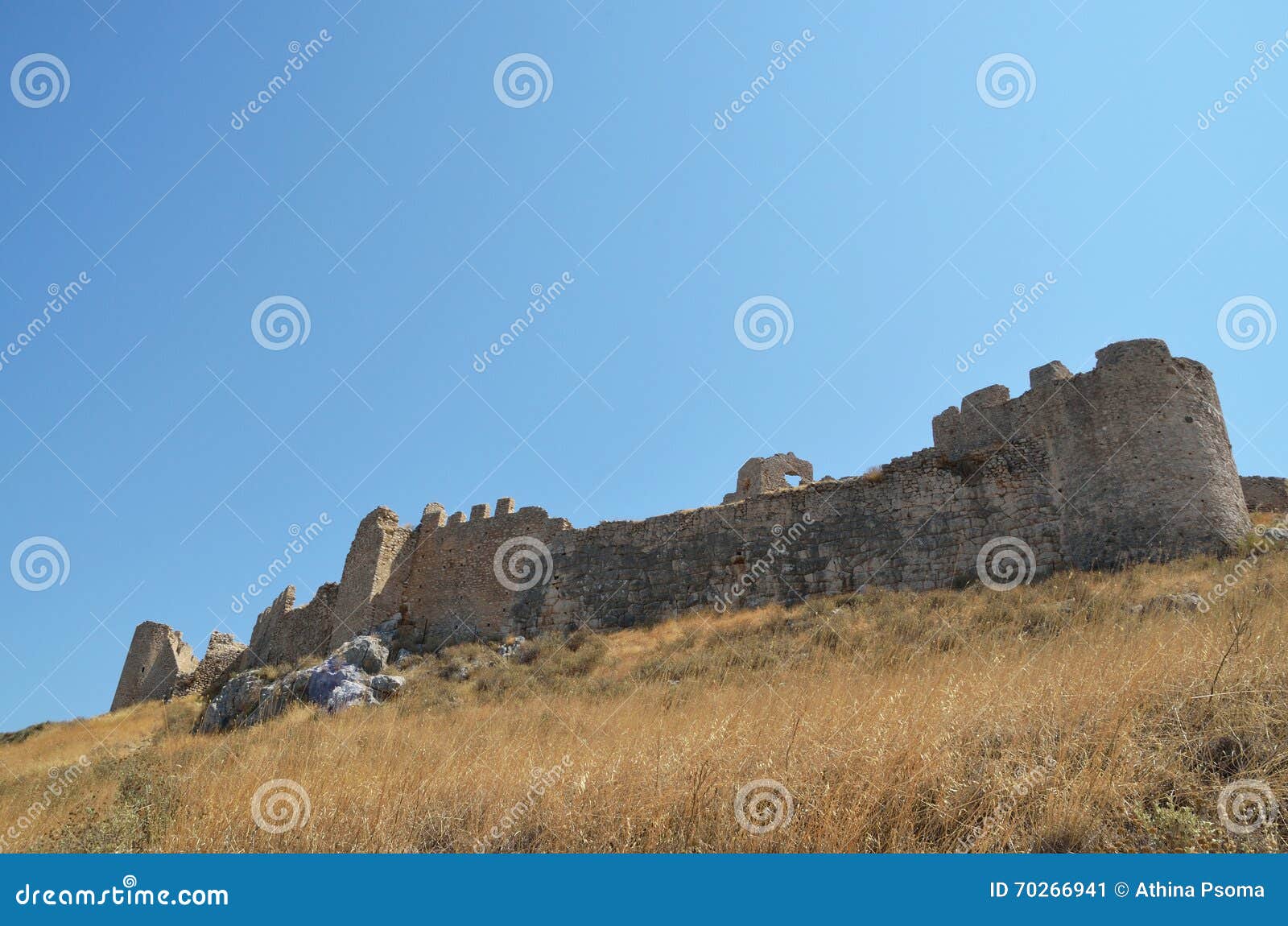 Castillo De Argos En Peloponeso, Grecia Imagen de archivo - Imagen de ...