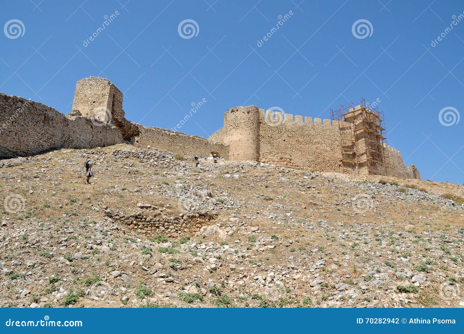 Castillo De Argos En Peloponeso, Grecia Foto de archivo - Imagen de ...