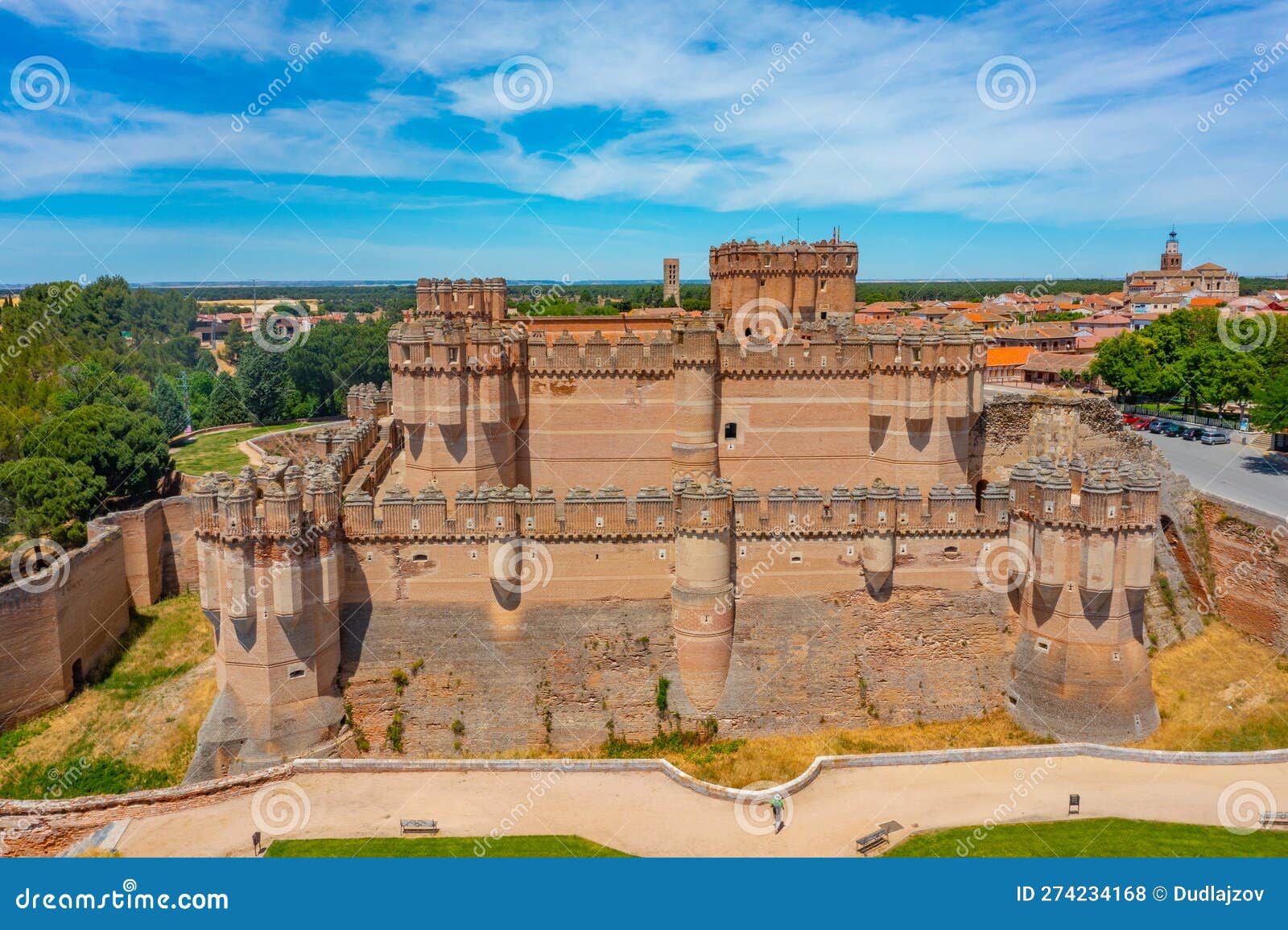 Castillo de Coca in Spain stock photo. Image of town - 274234168
