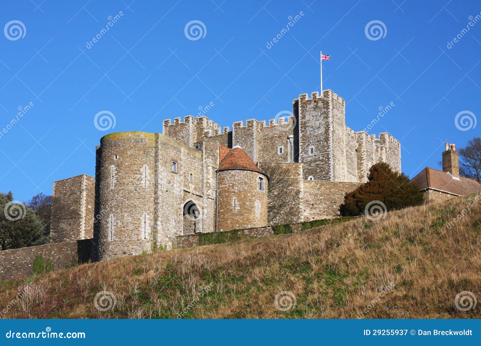 Castillo De Dover En Inglaterra Imagen de archivo - Imagen de medieval ...