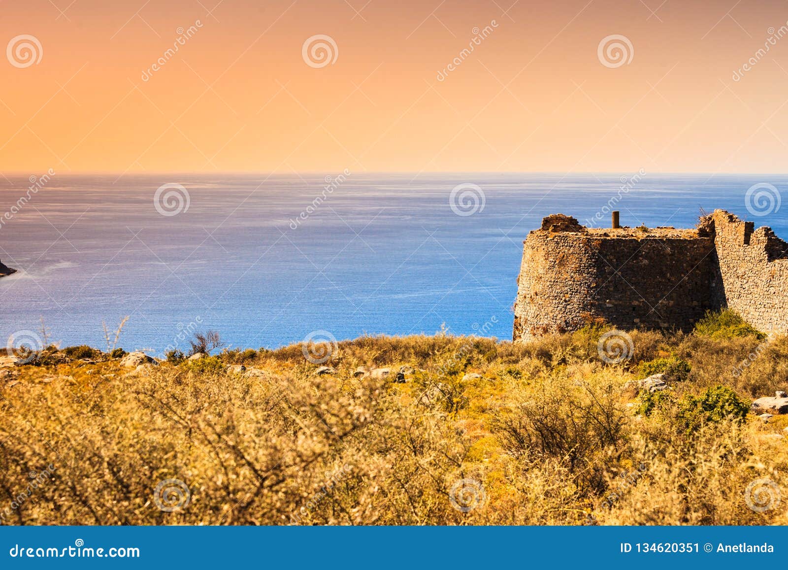 Castillo De Kelefa En Grecia Imagen de archivo - Imagen de vacaciones ...