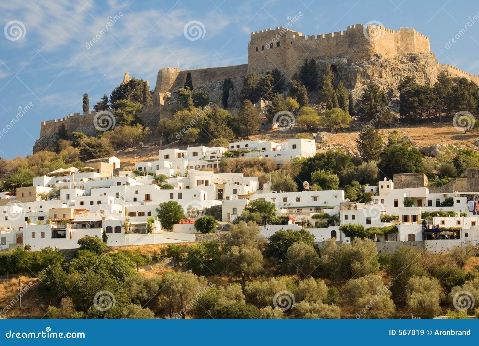 Castillo de Lindos imagen de archivo. Imagen de griego - 567019
