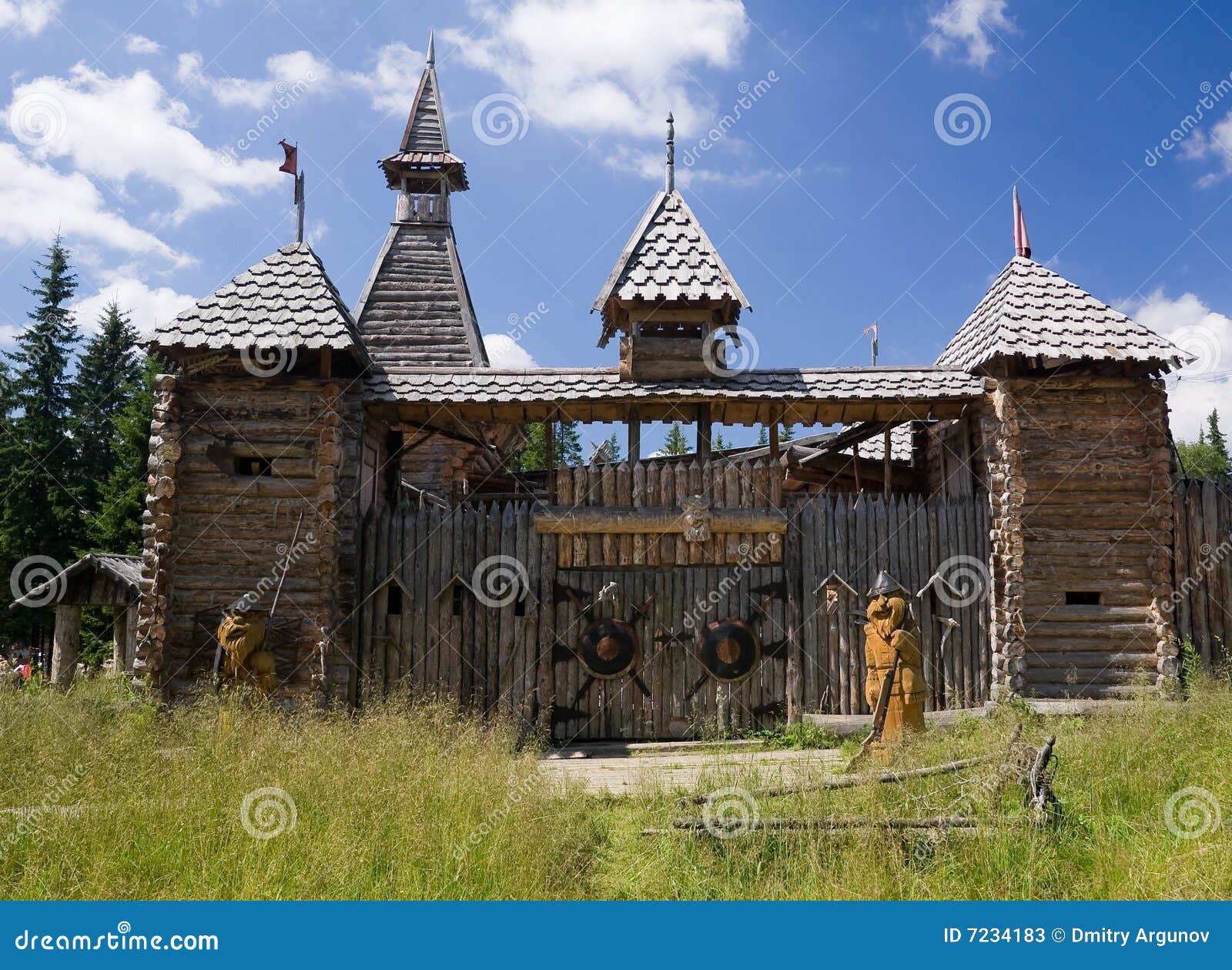 Castillo De Madera De Hadas Imagen de archivo - Imagen de pasado, pared ...