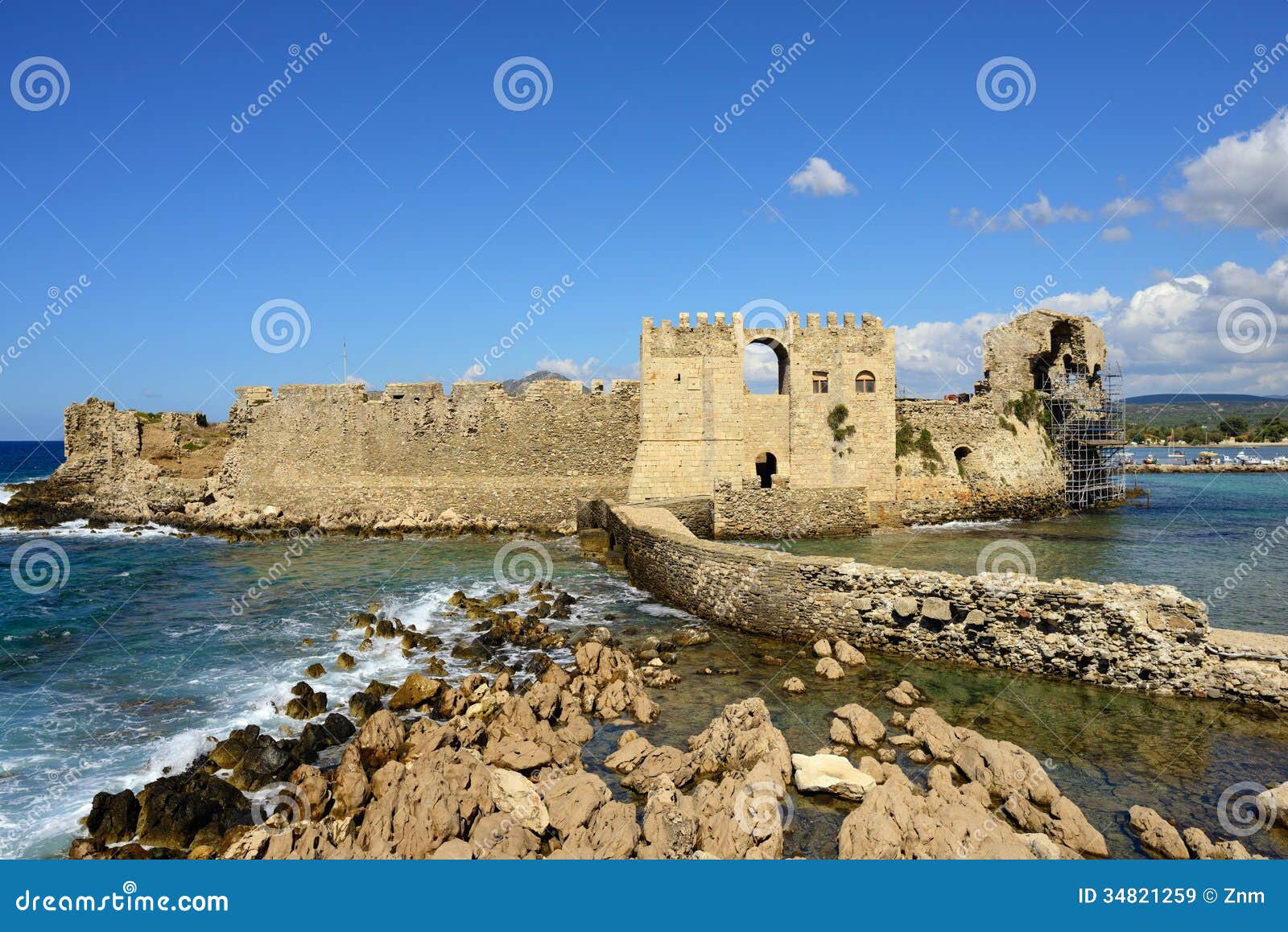 Castillo de Methoni imagen de archivo. Imagen de medieval - 34821259