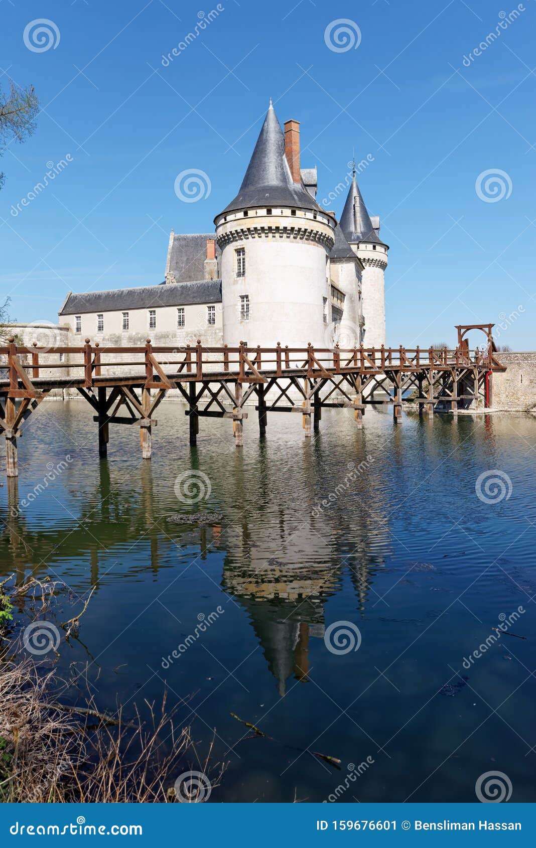 Castillo De Sully Sur Loire Imagen de archivo - Imagen de agua, francia ...