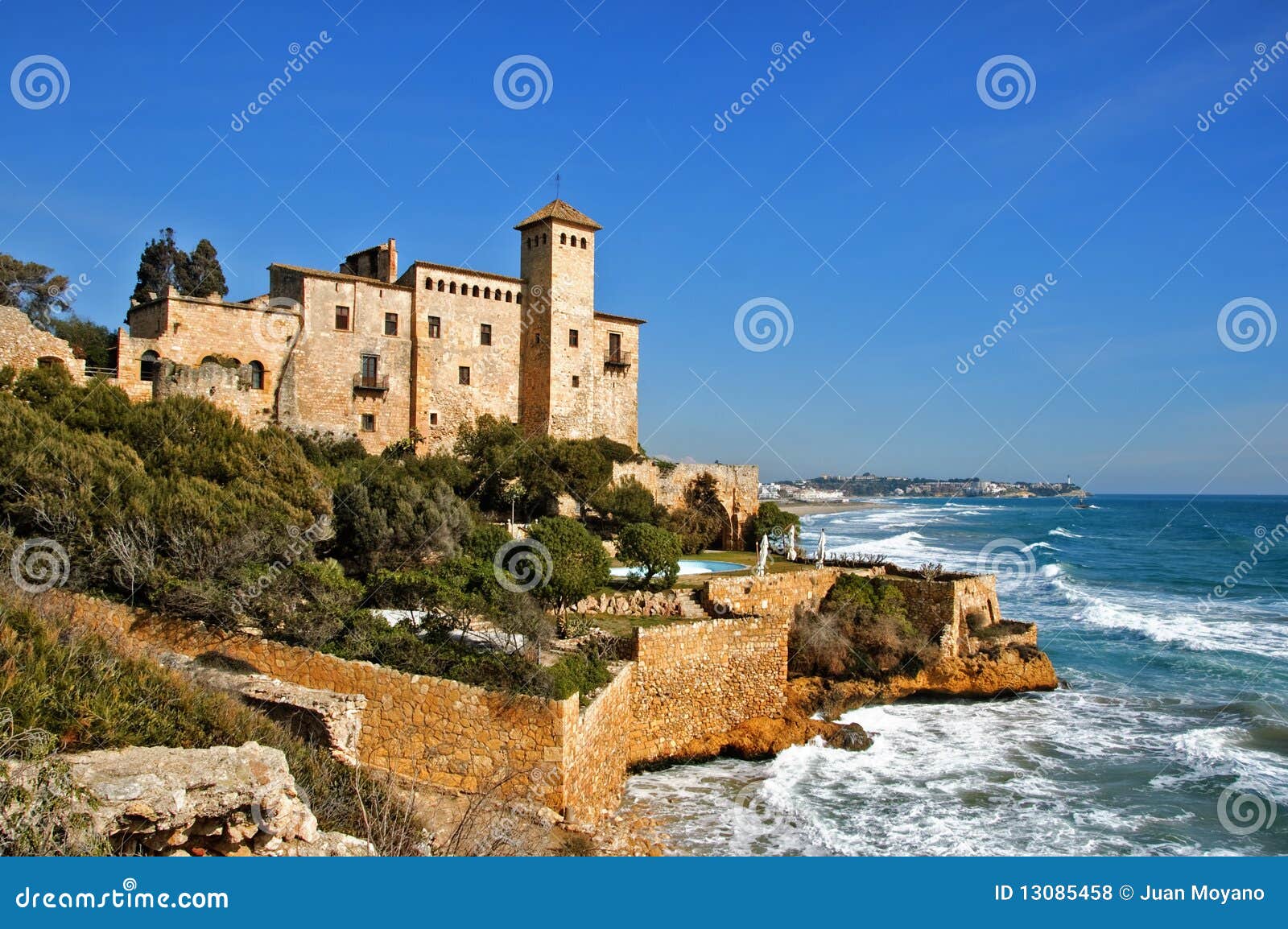 Castillo de Tamarit foto de archivo. Imagen de roca, pasado - 13085458