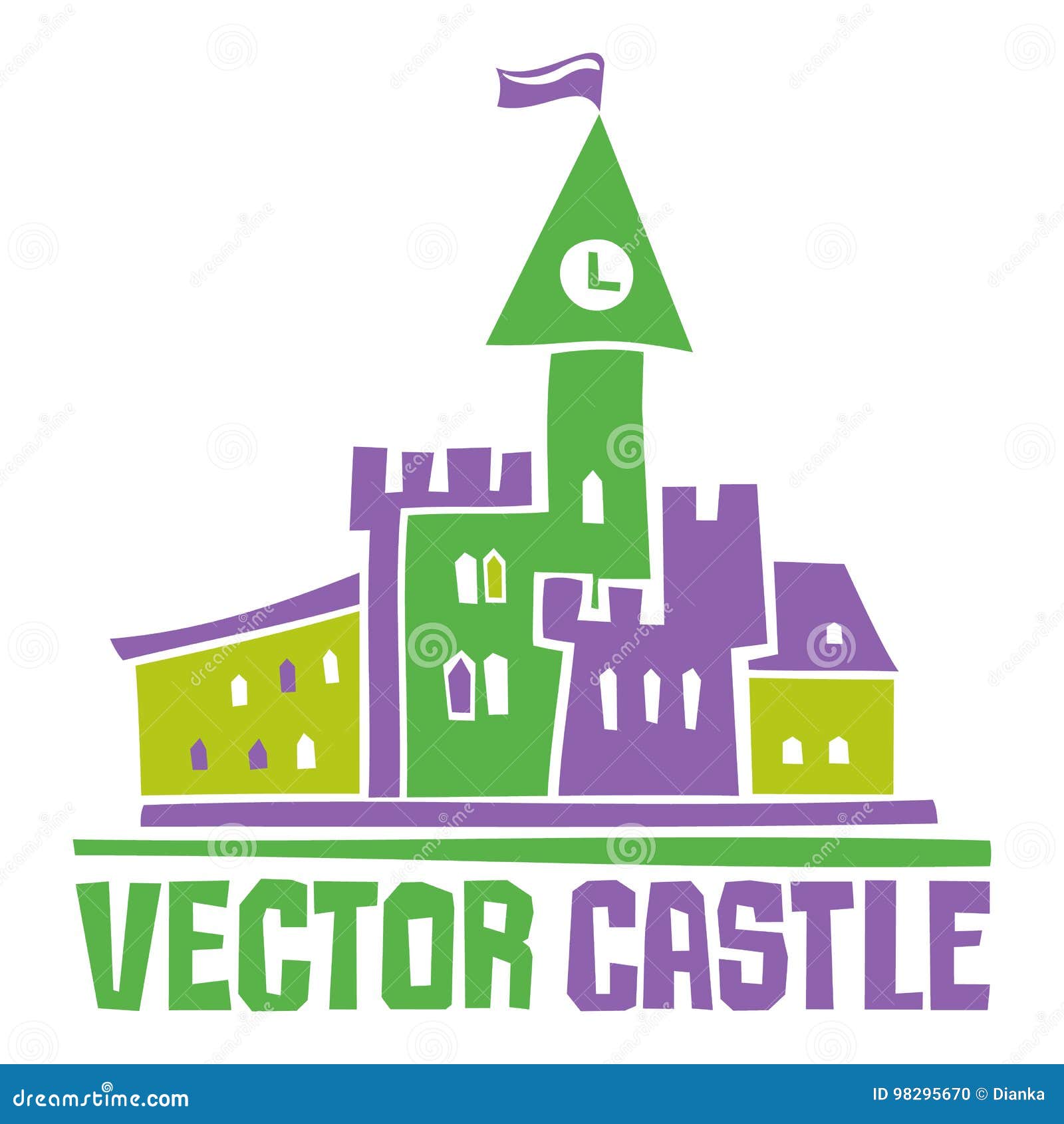 Castillo del vector ilustración del vector. Ilustración de colorido ...