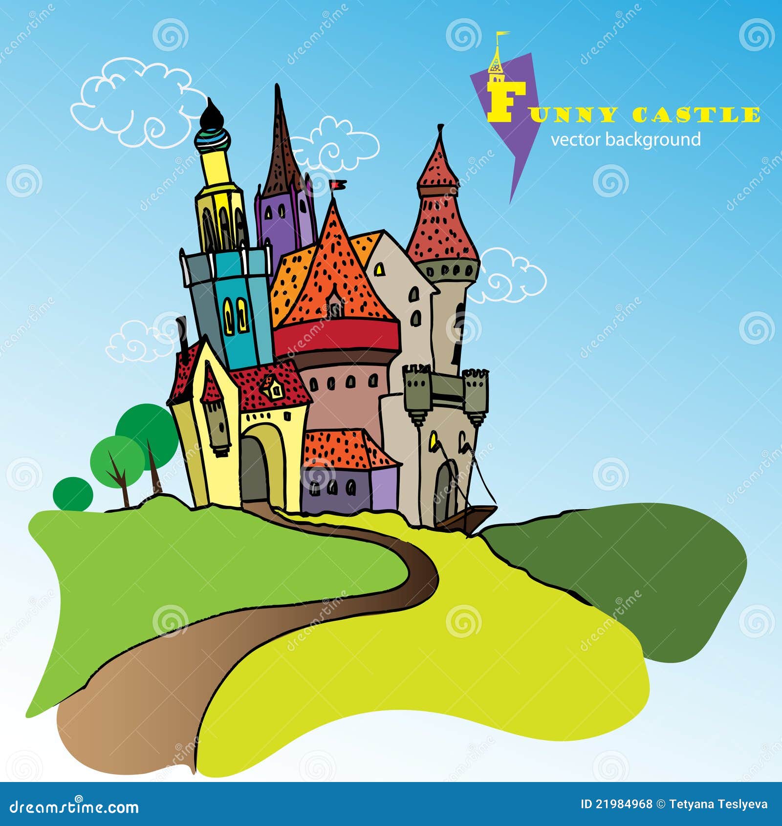 Castillo divertido ilustración del vector. Ilustración de historia ...