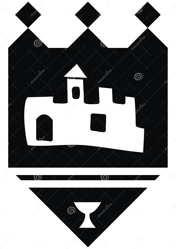 Castillo - emblema ilustración del vector. Ilustración de creativo ...