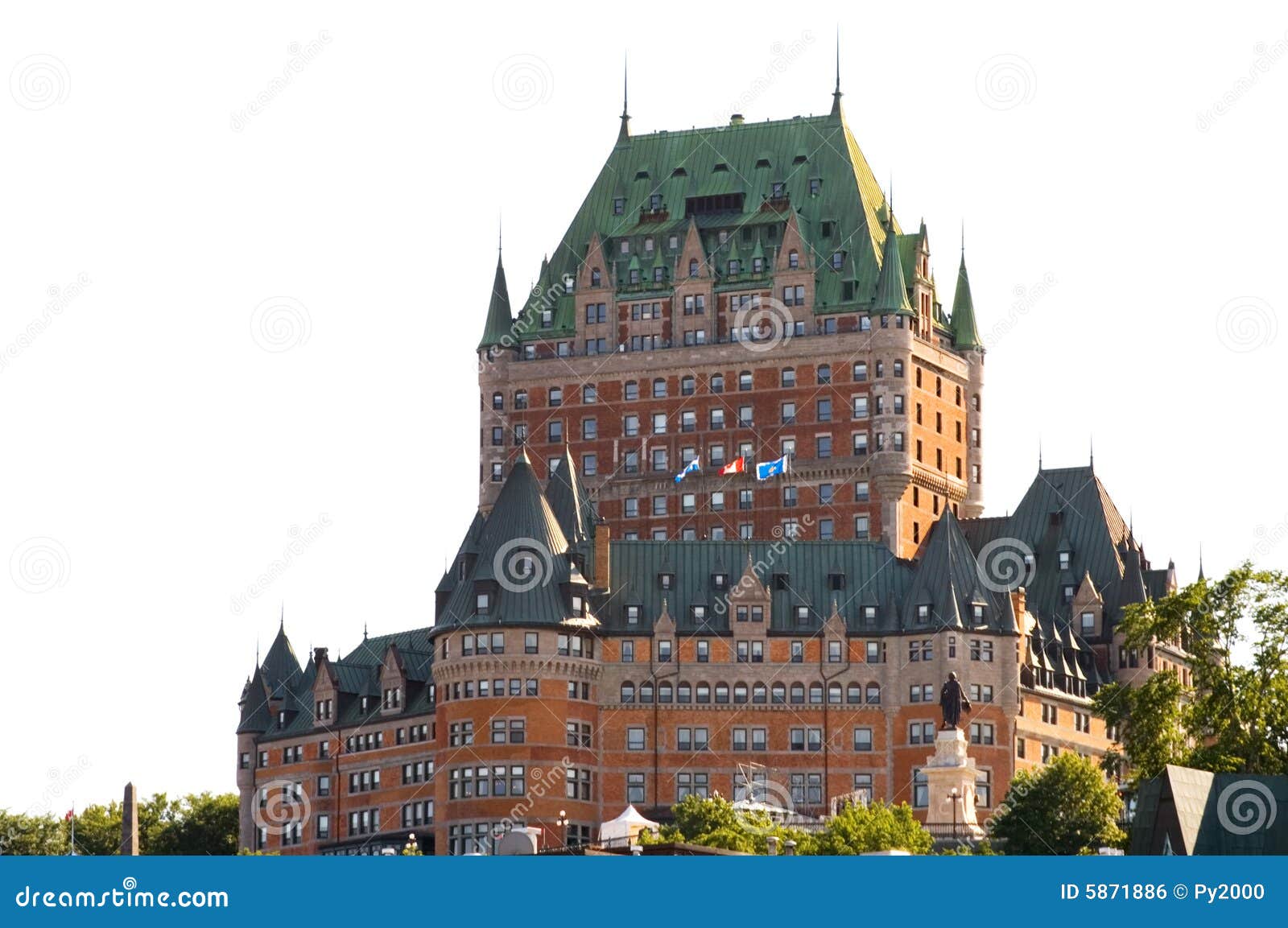 Castillo Francés Frontenac En Quebec Foto de archivo - Imagen de ...