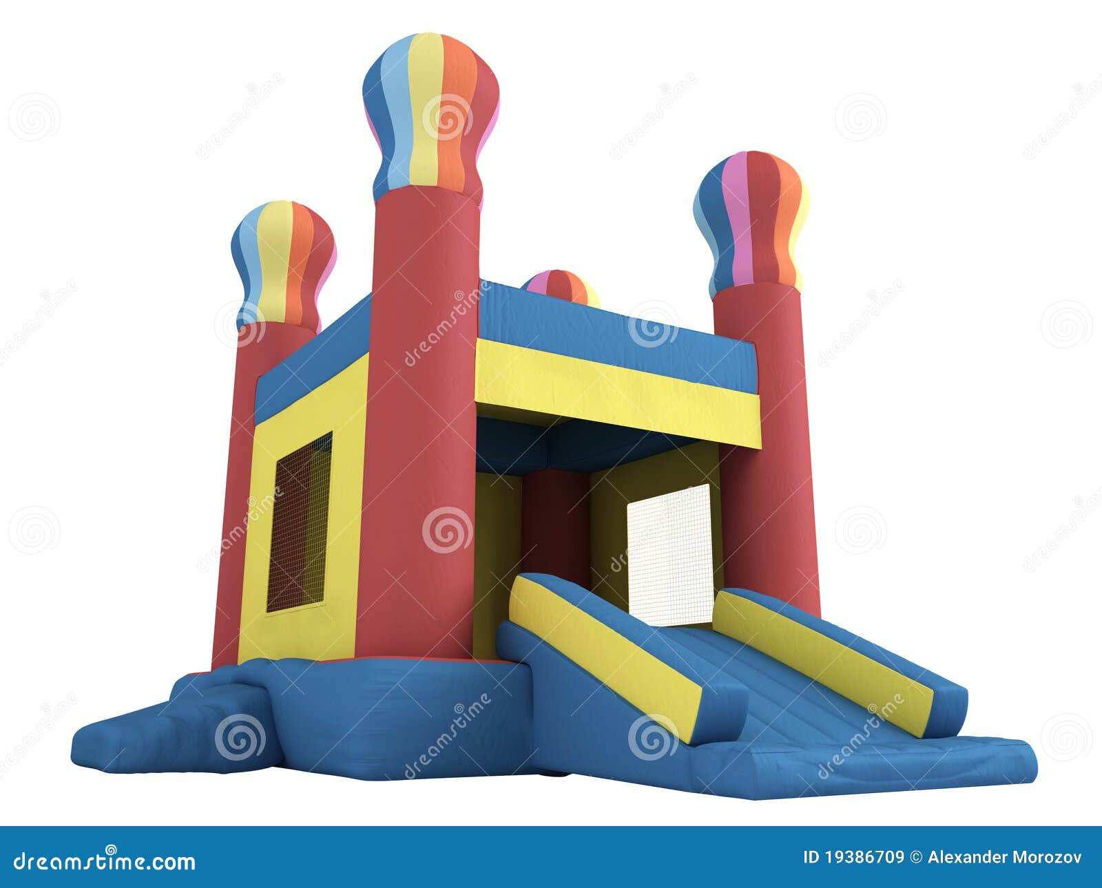 Castillo inflable stock de ilustración. Ilustración de preescolar ...