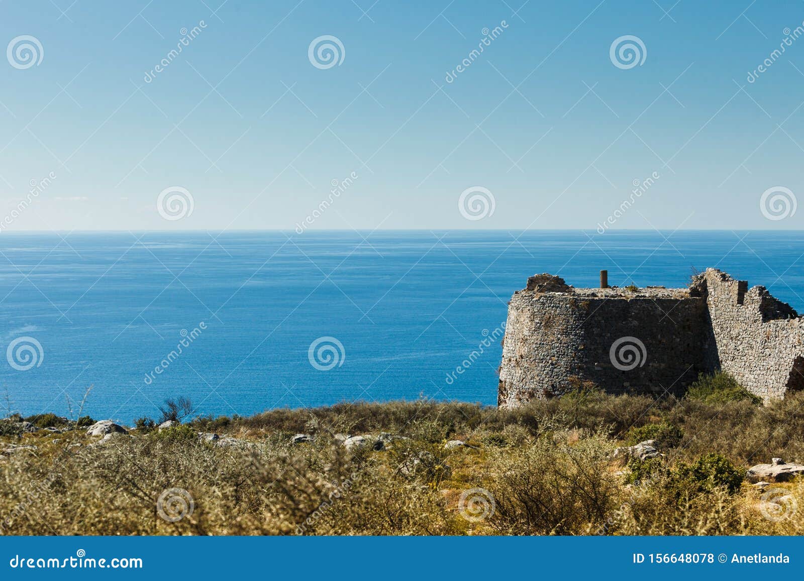 Castillo Kelefa en Grecia foto de archivo. Imagen de castillo - 156648078
