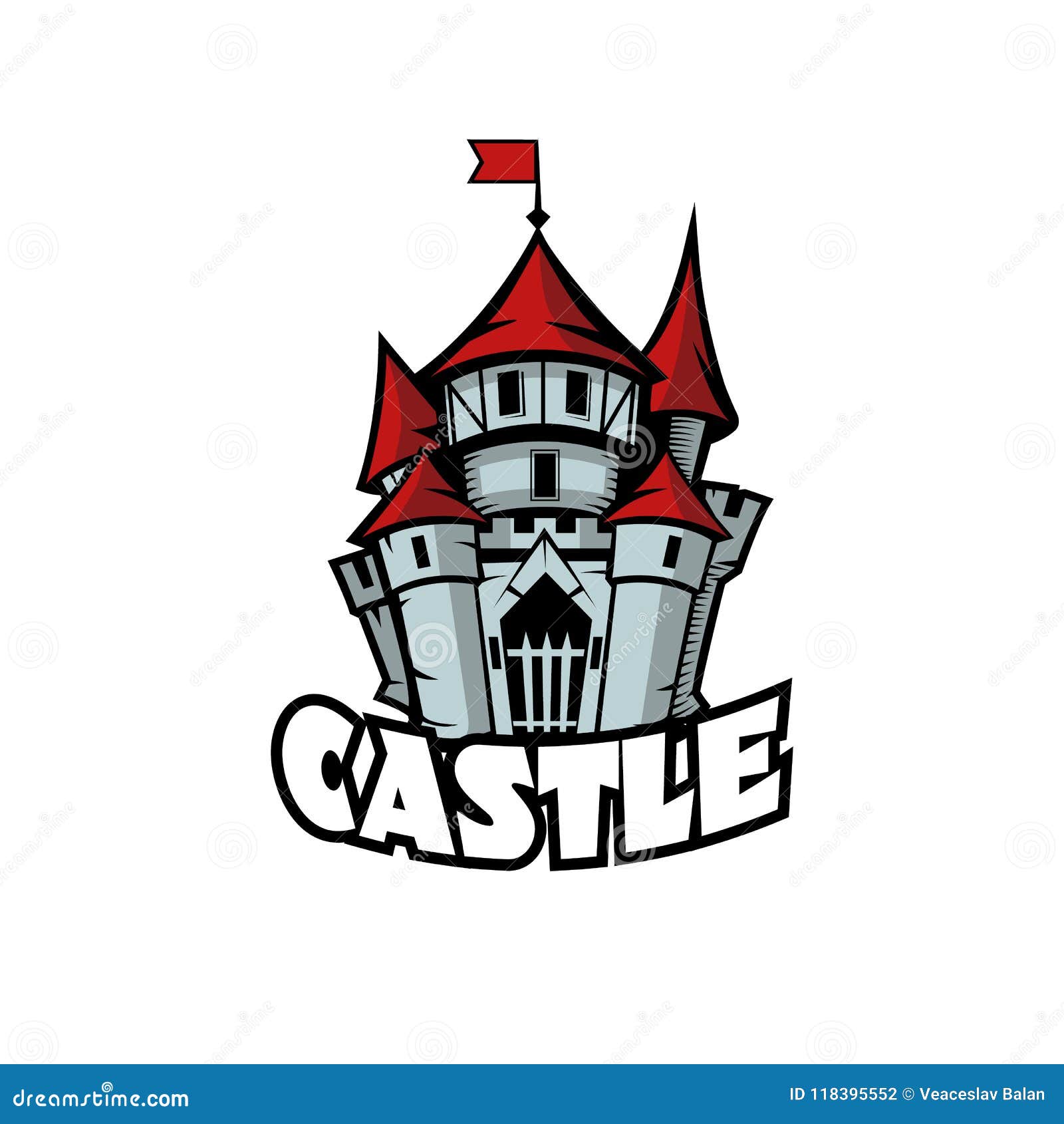 Castillo Logo Template ilustración del vector. Ilustración de club ...