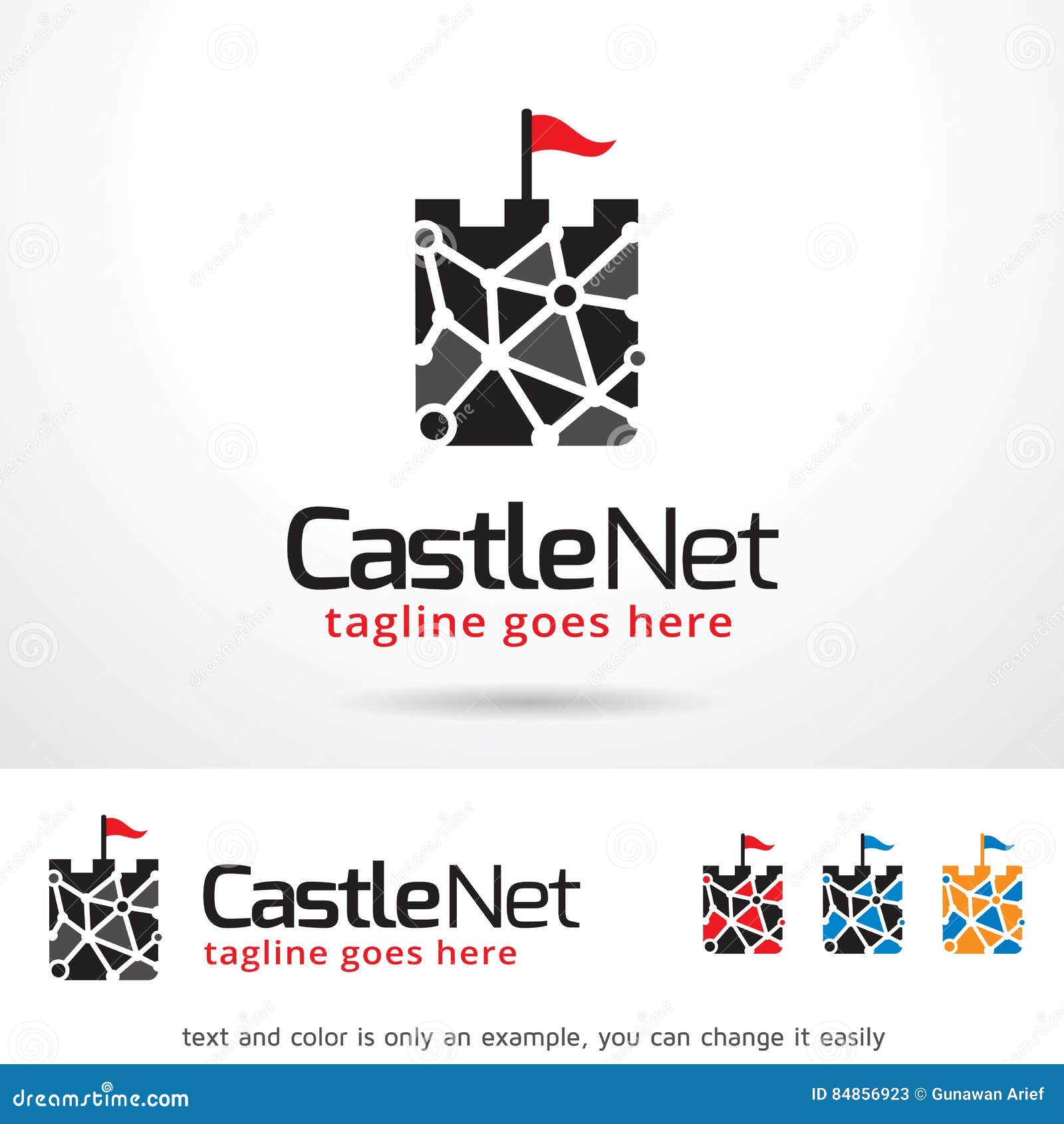 Castillo Logo Template Design Vector Neto Ilustración del Vector ...