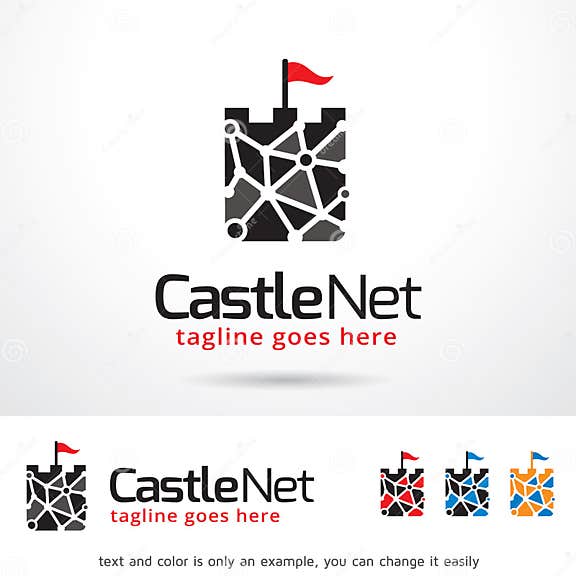 Castillo Logo Template Design Vector Neto Ilustración del Vector ...