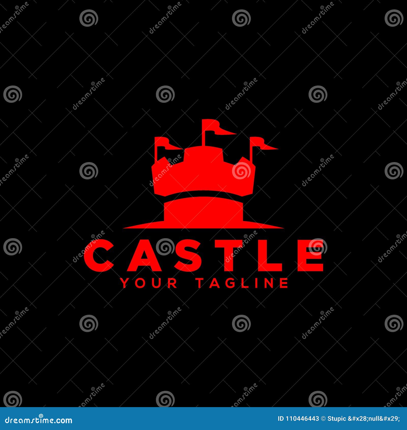 Castillo Logo Vector Art Logo Stock de ilustración - Ilustración de ...