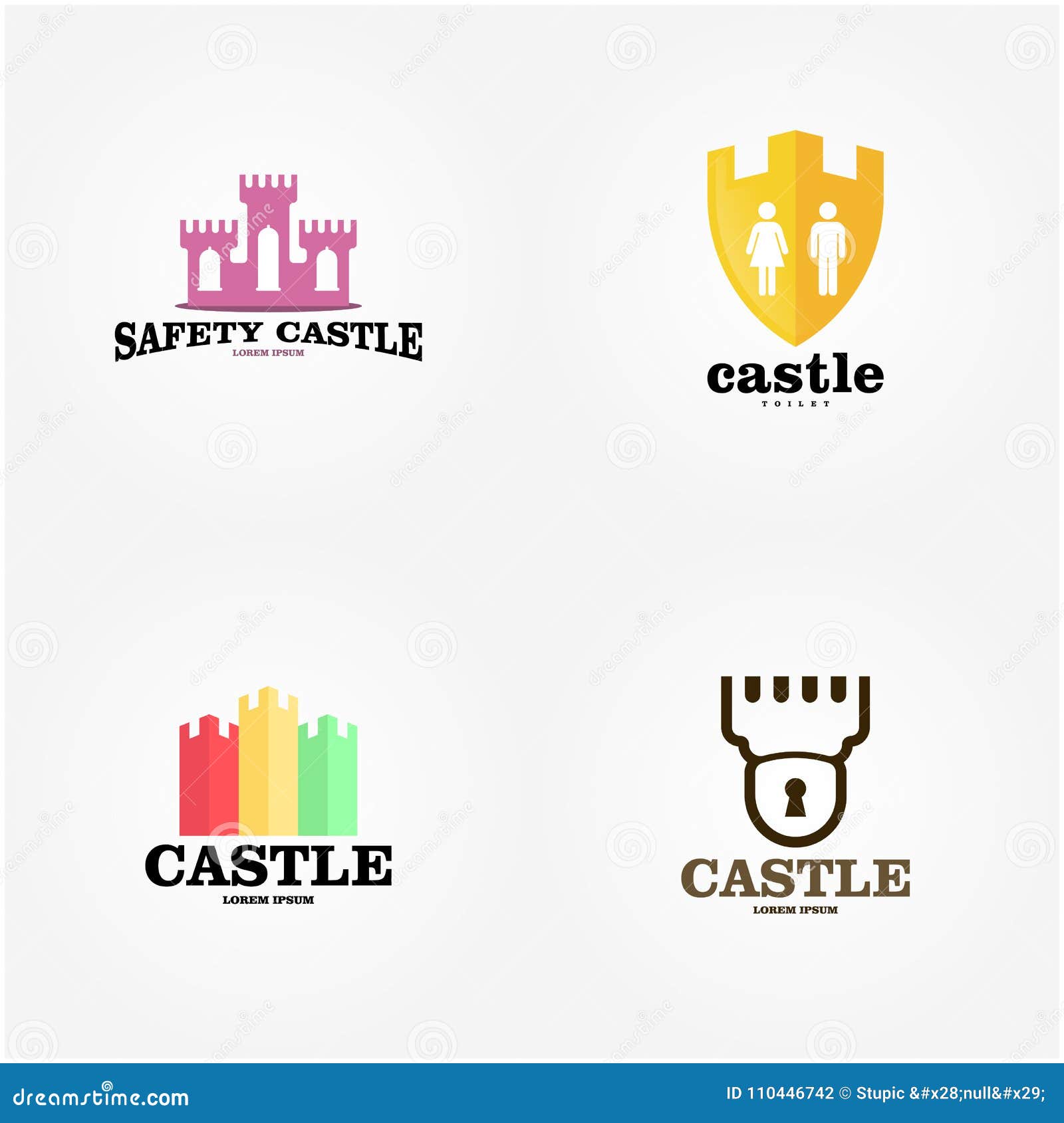 Castillo Logo Vector Art Logo Stock de ilustración - Ilustración de ...