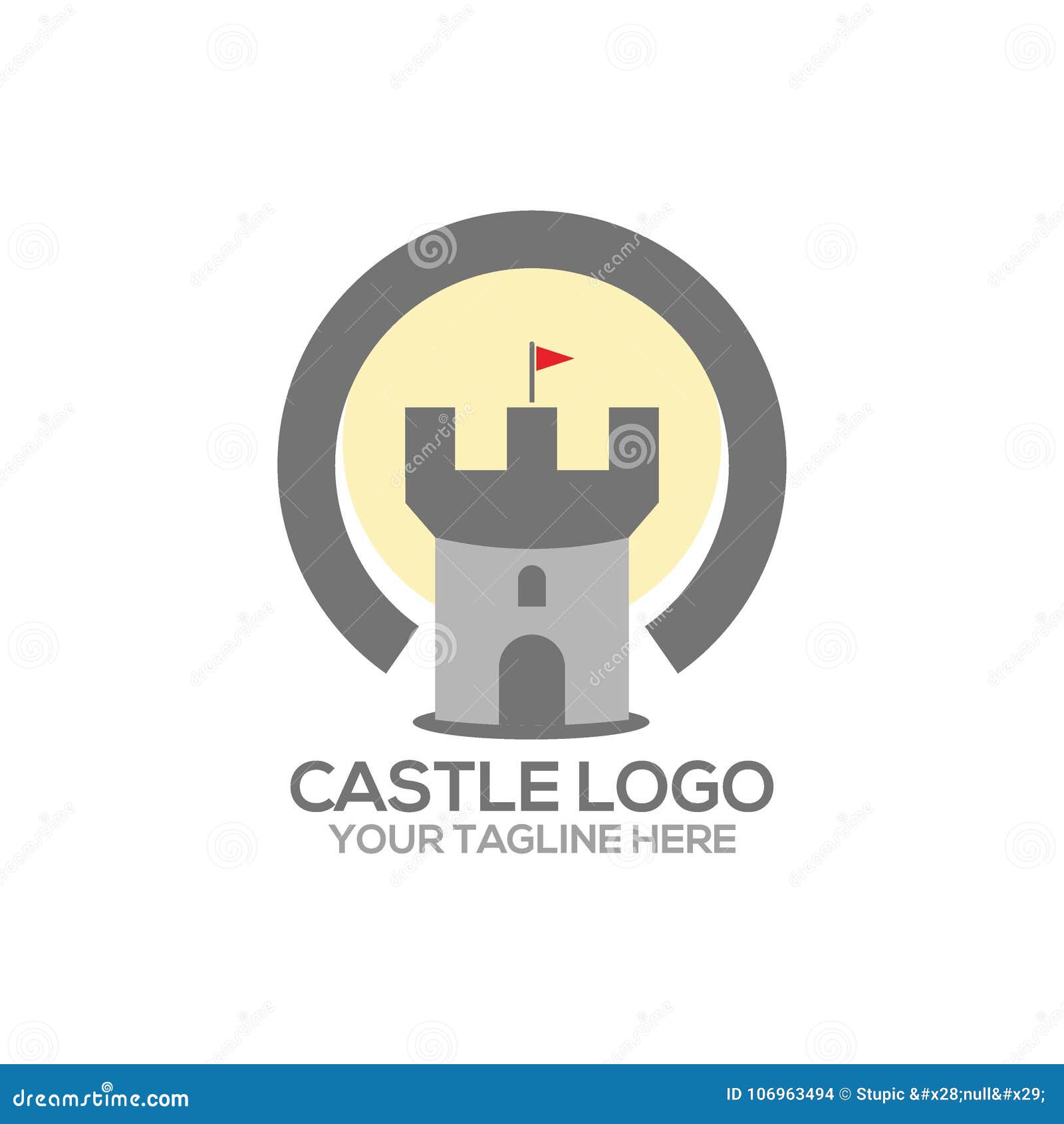 Castillo Logo Vector Art Logo Template Y Ejemplo Stock de ilustración ...
