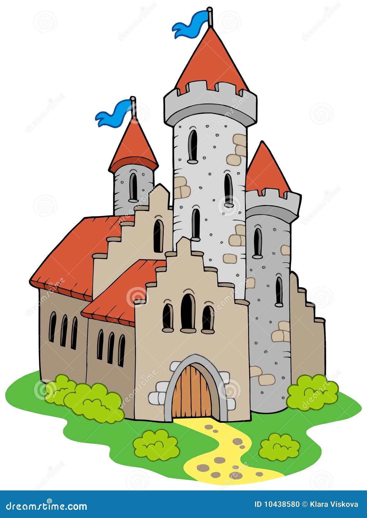 Castillo medieval antiguo ilustración del vector. Ilustración de ...