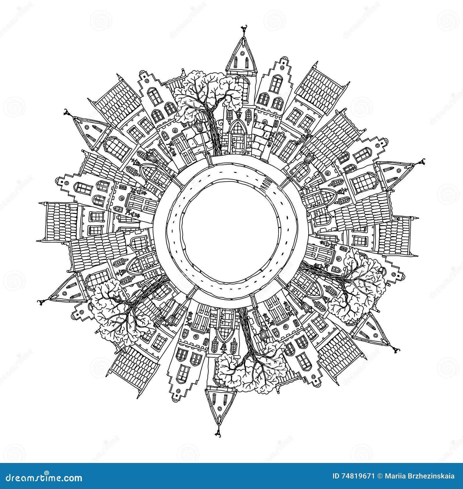 Castillo Ornamental De Un Cuento De Hadas Ilustración del Vector ...