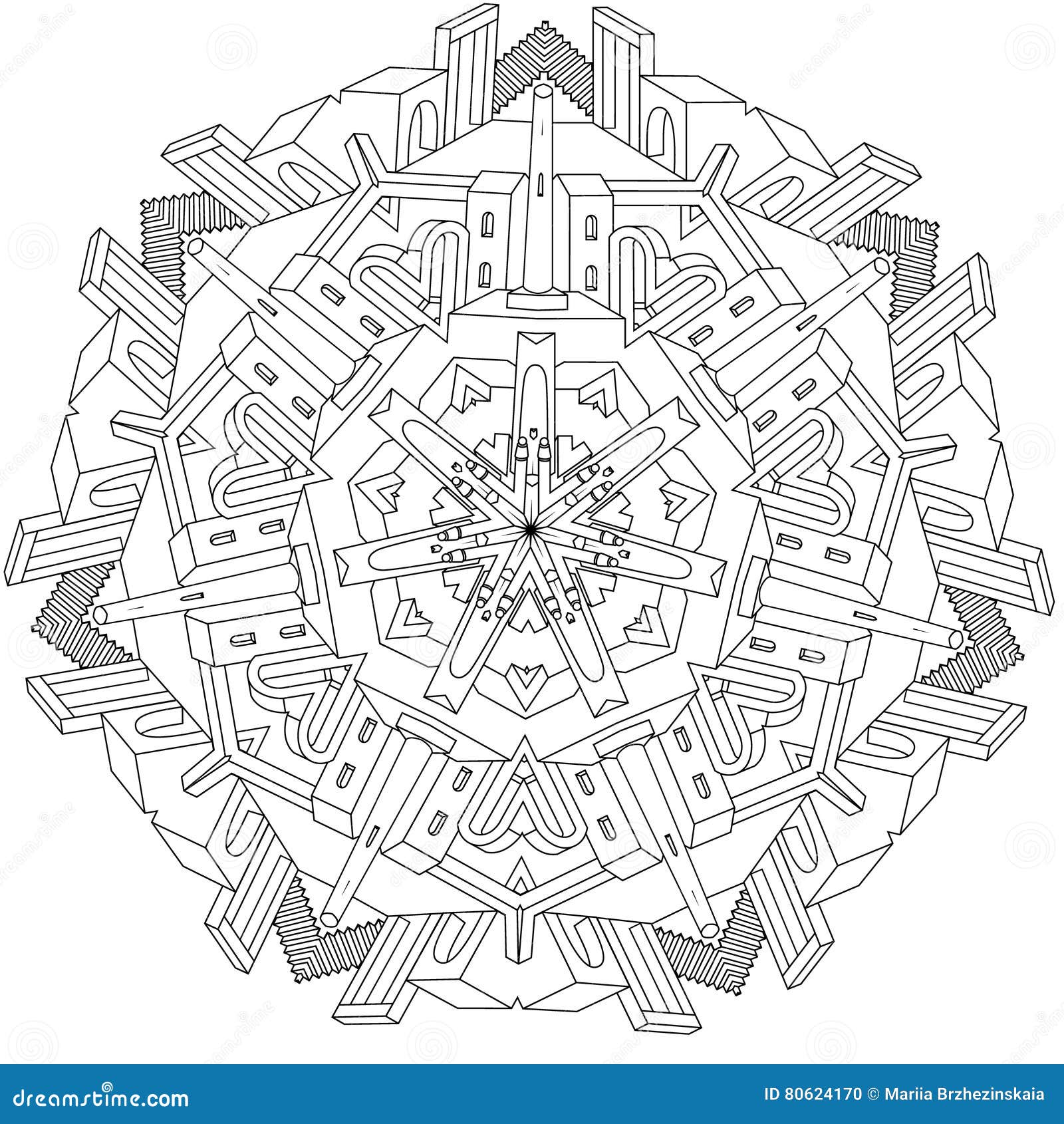 Castillo Ornamental De Un Cuento De Hadas Ilustración del Vector ...