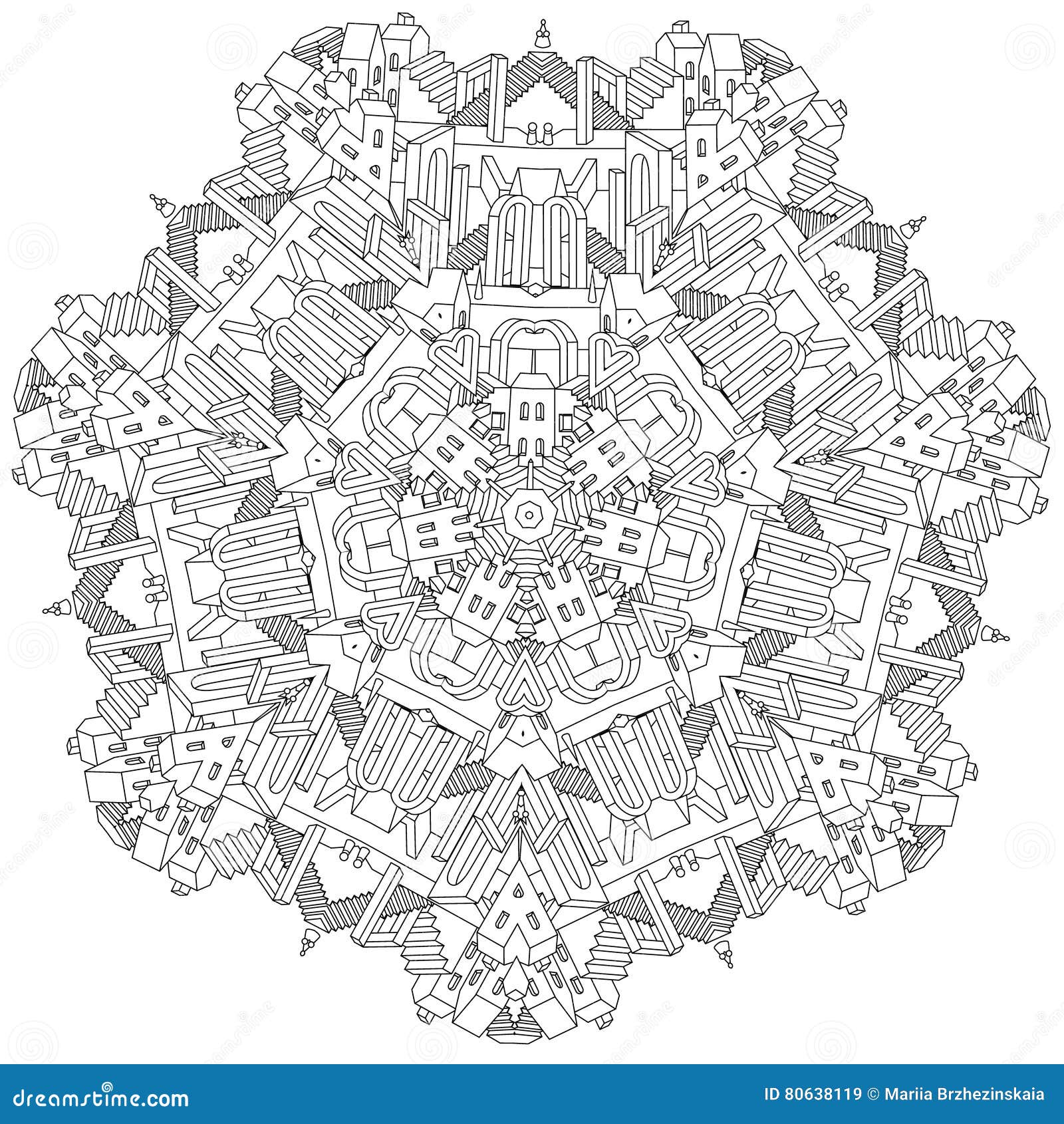 Castillo Ornamental De Un Cuento De Hadas Ilustración del Vector ...