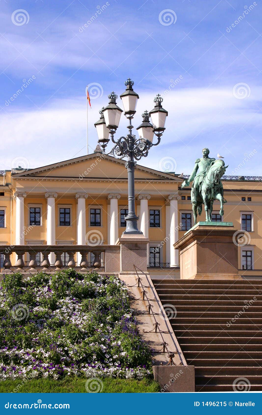 Castillo real imagen de archivo. Imagen de reina, noruega - 1496215