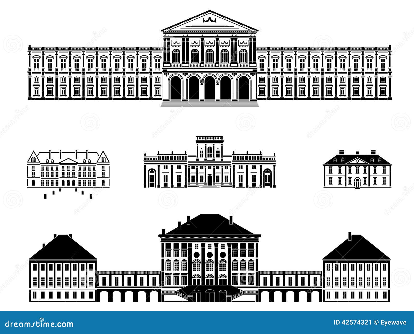 Castillos, Palacios Y Ejemplo Del Vector De Las Mansiones Ilustración ...