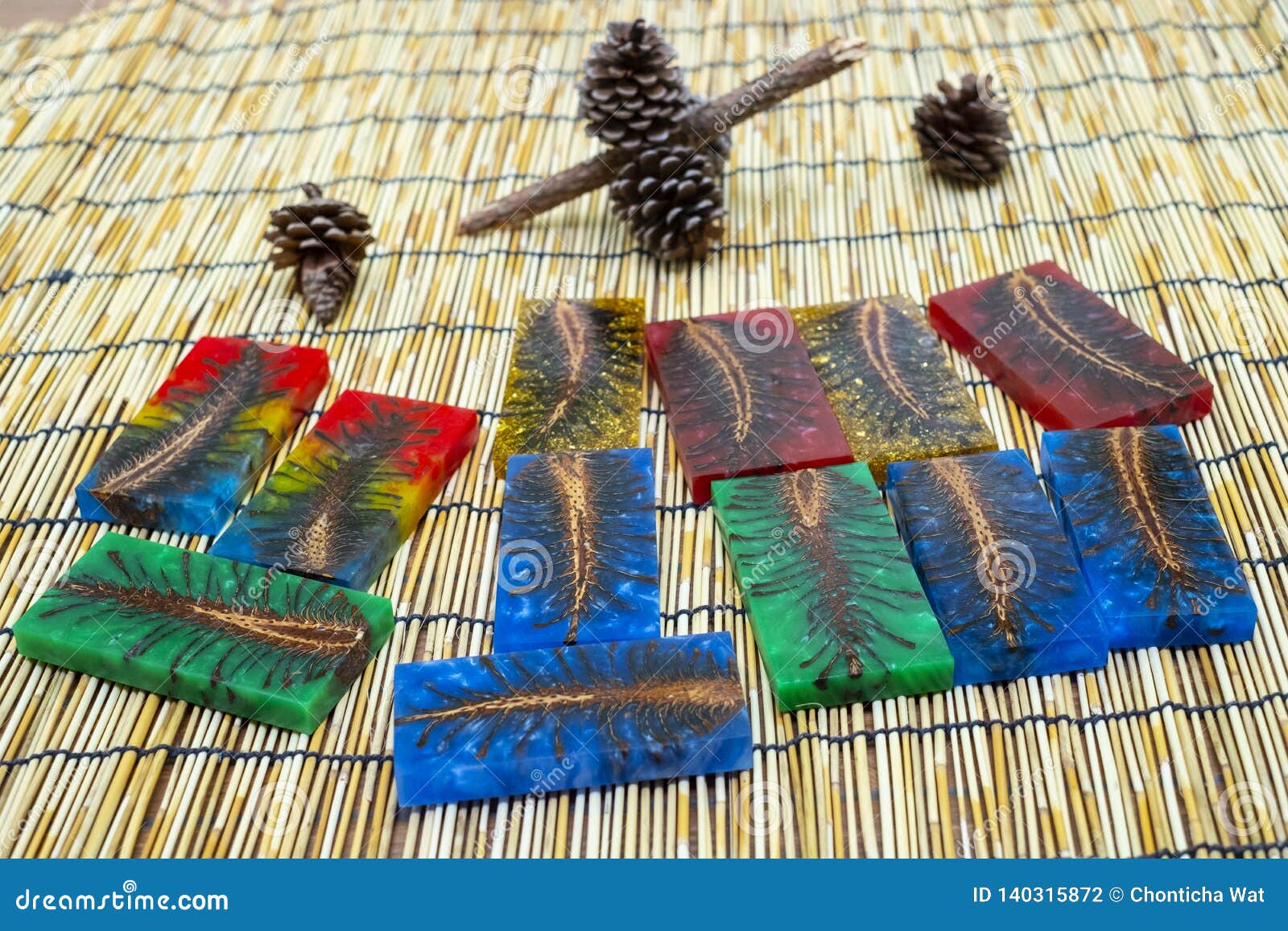 Casting Epoxy Resin Stabilizing Pine Cone Abstract Art Background Stock ...