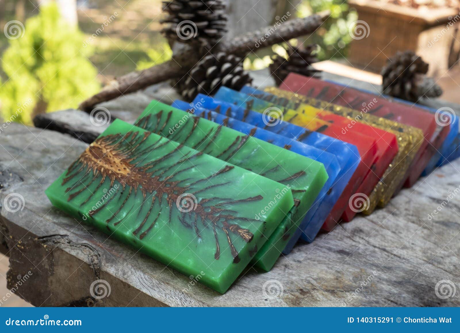 Casting Epoxy Resin Stabilizing Pine Cone Abstract Art Background Stock ...